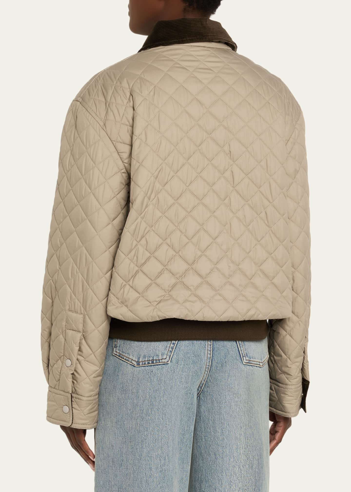 Loewe Corduroy-Collar Quilted Barn Jacket - Bergdorf Goodman