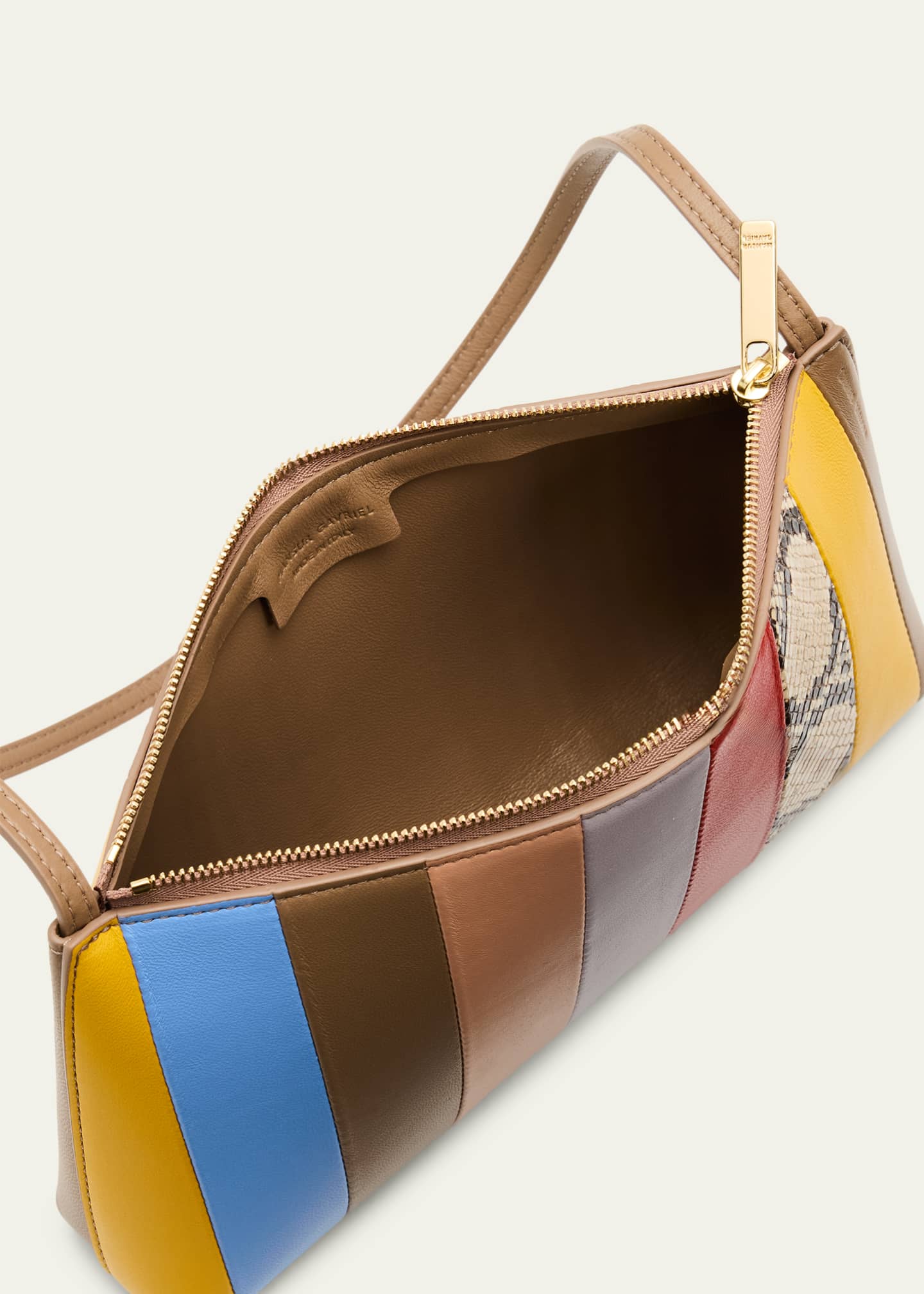 Mansur Gavriel Gaia Striped Leather Shoulder Bag - Bergdorf Goodman