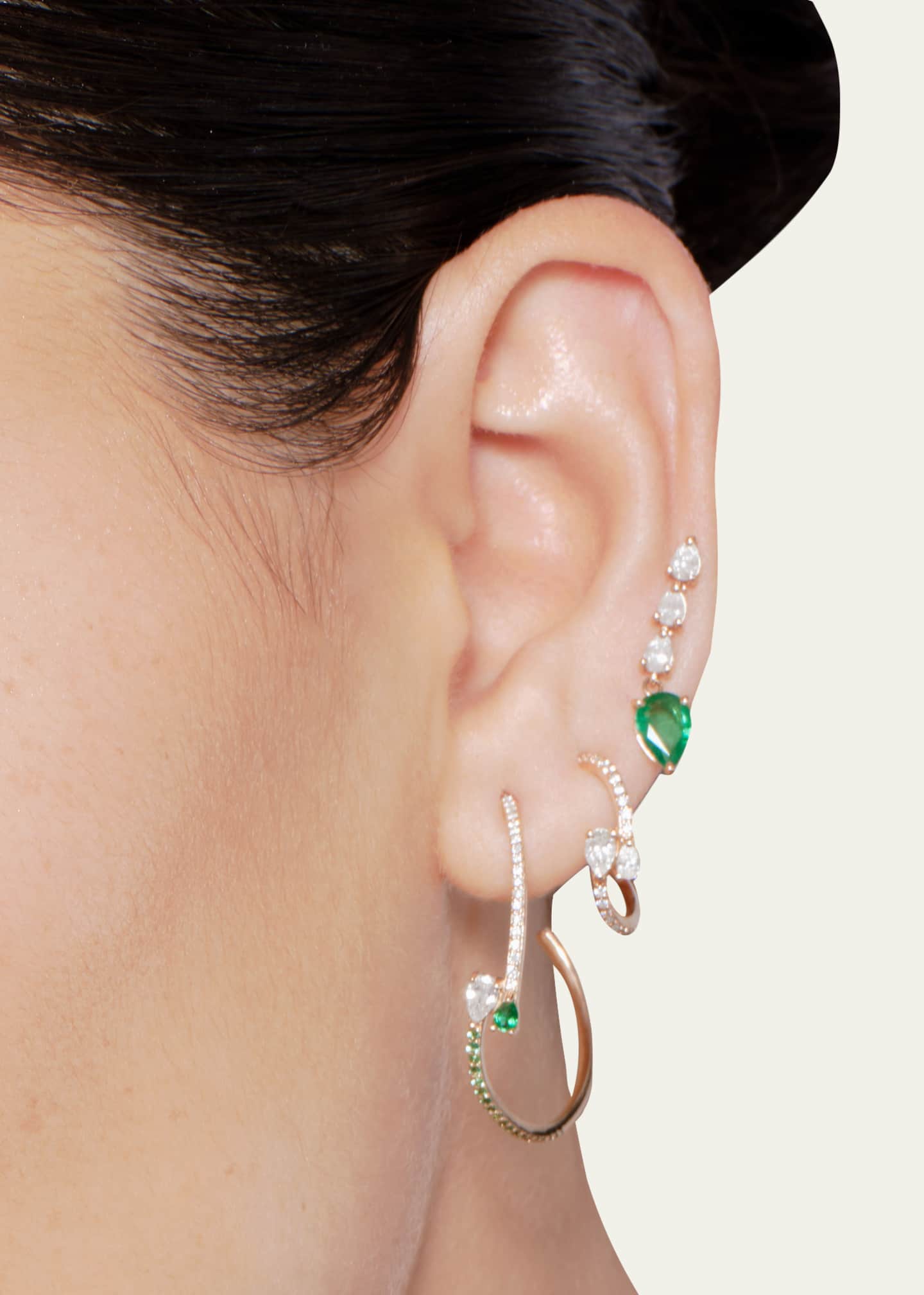 Lana Wavey Pear Diamond Huggie Earrings - Bergdorf Goodman