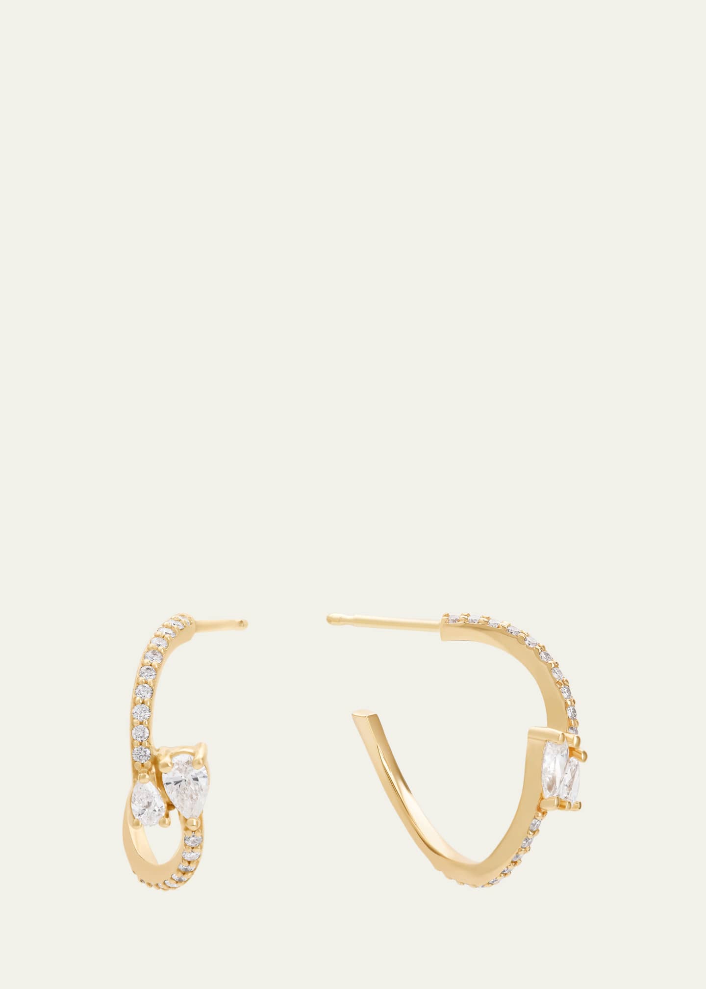 Lana Wavey Pear Diamond Huggie Earrings - Bergdorf Goodman