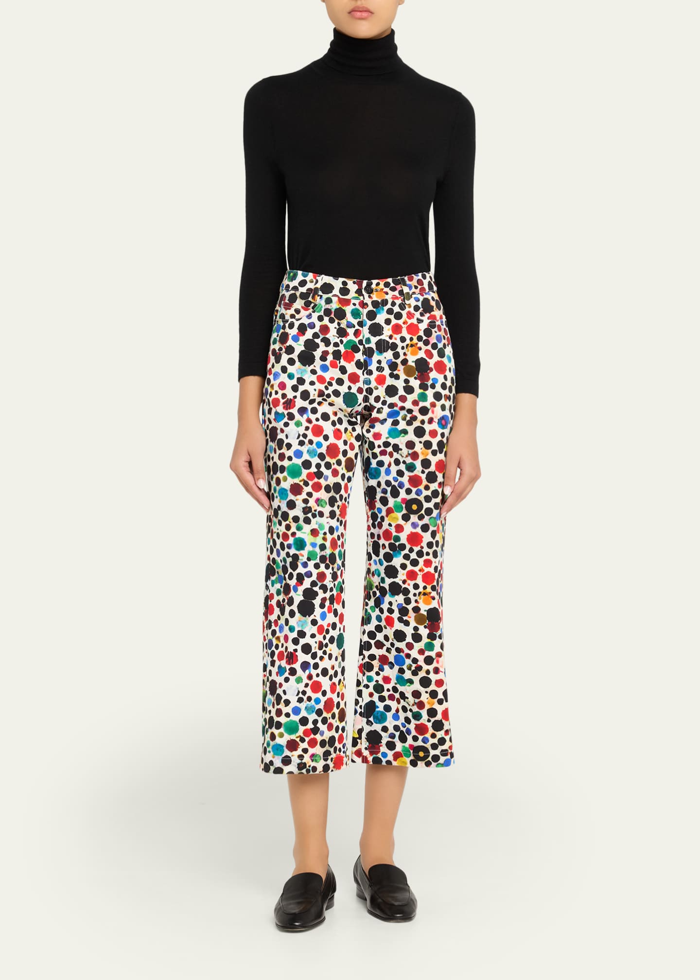 Libertine Orpheus Spotted Wide-Leg Crop Pants - Bergdorf Goodman