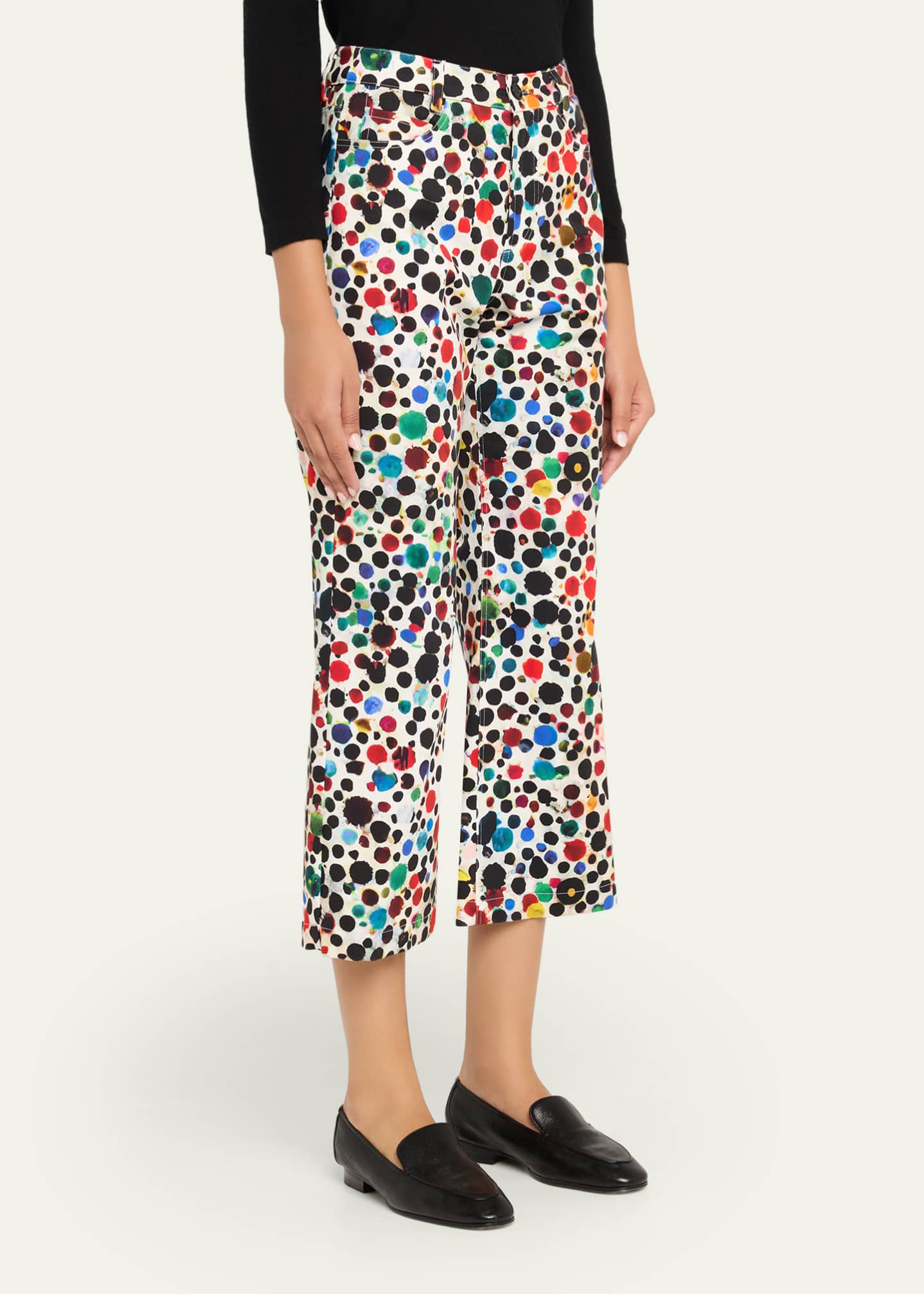 Libertine Orpheus Spotted Wide-Leg Crop Pants - Bergdorf Goodman