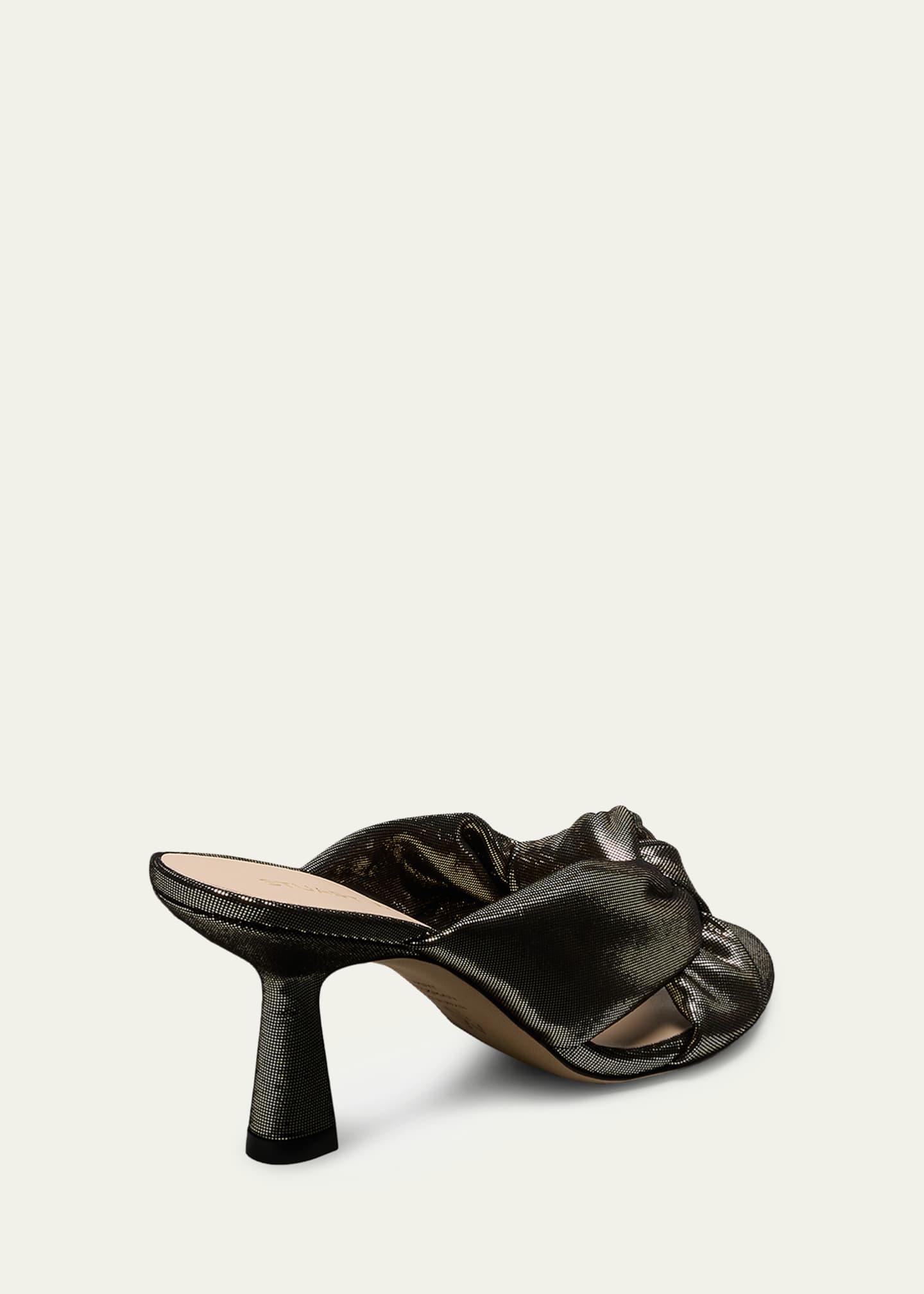 Stuart Weitzman 75mm Soplaya Leather Noir Mule Sandals - Bergdorf Goodman