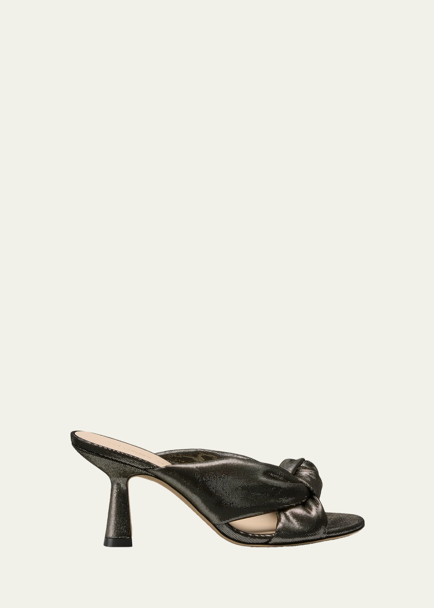 Stuart Weitzman 75mm Soplaya Leather Noir Mule Sandals - Bergdorf Goodman