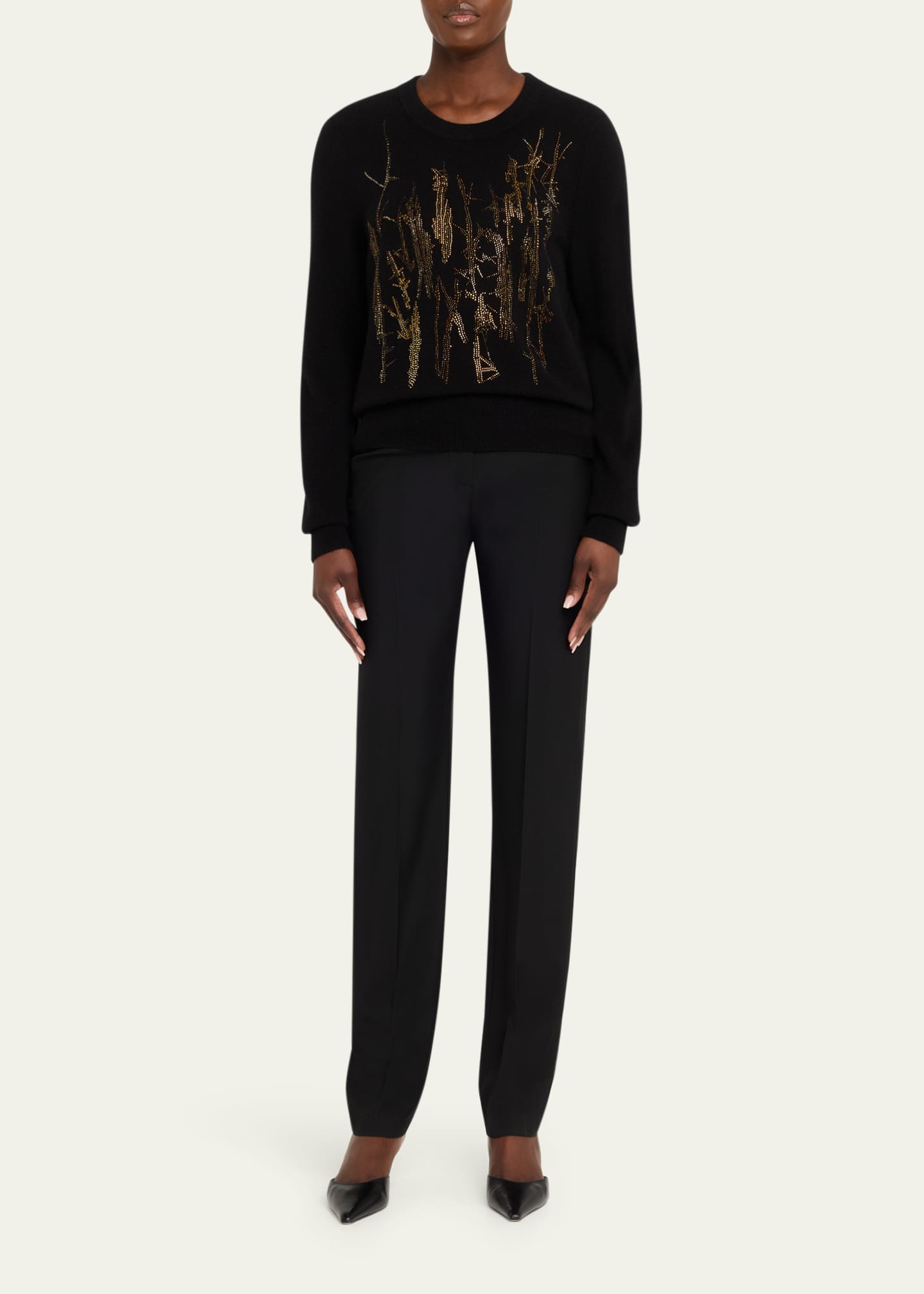 Libertine Crown Of Thorns Cashmere Crewneck Sweater - Bergdorf Goodman