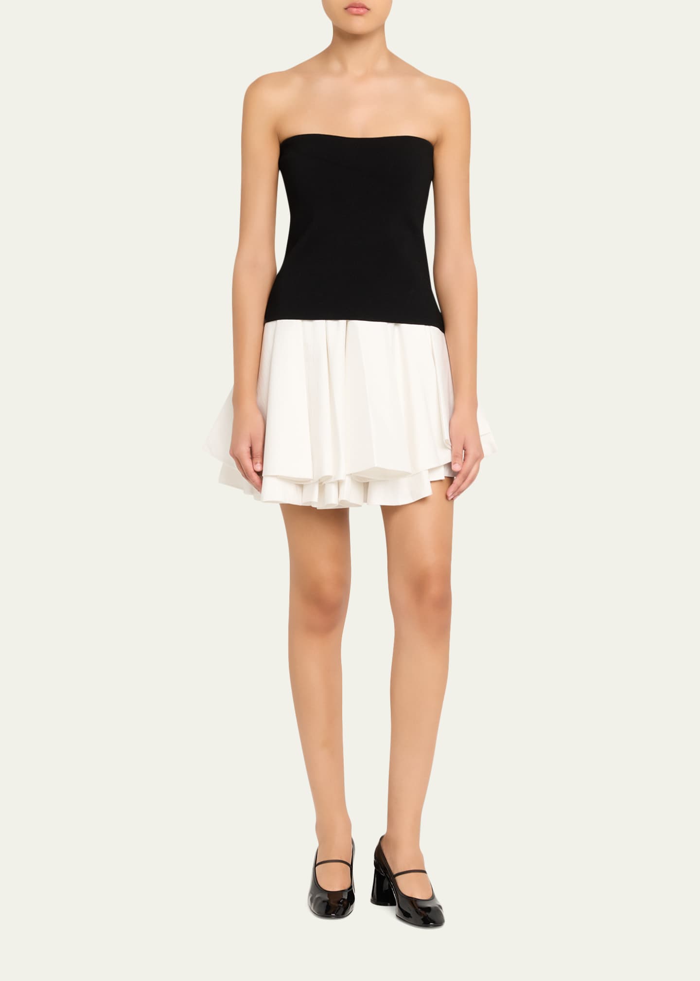 SIMKHAI Isabelle Strapless Drop-Waist Mini Dress - Bergdorf Goodman