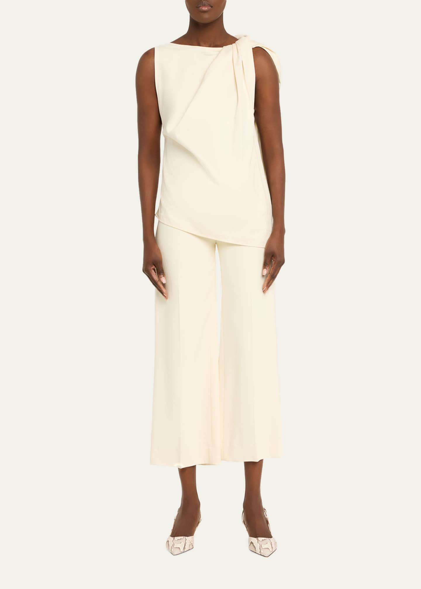 Stuart Weitzman 50mm Vinnie Snake-Embossed Leather Slingback Pumps ...