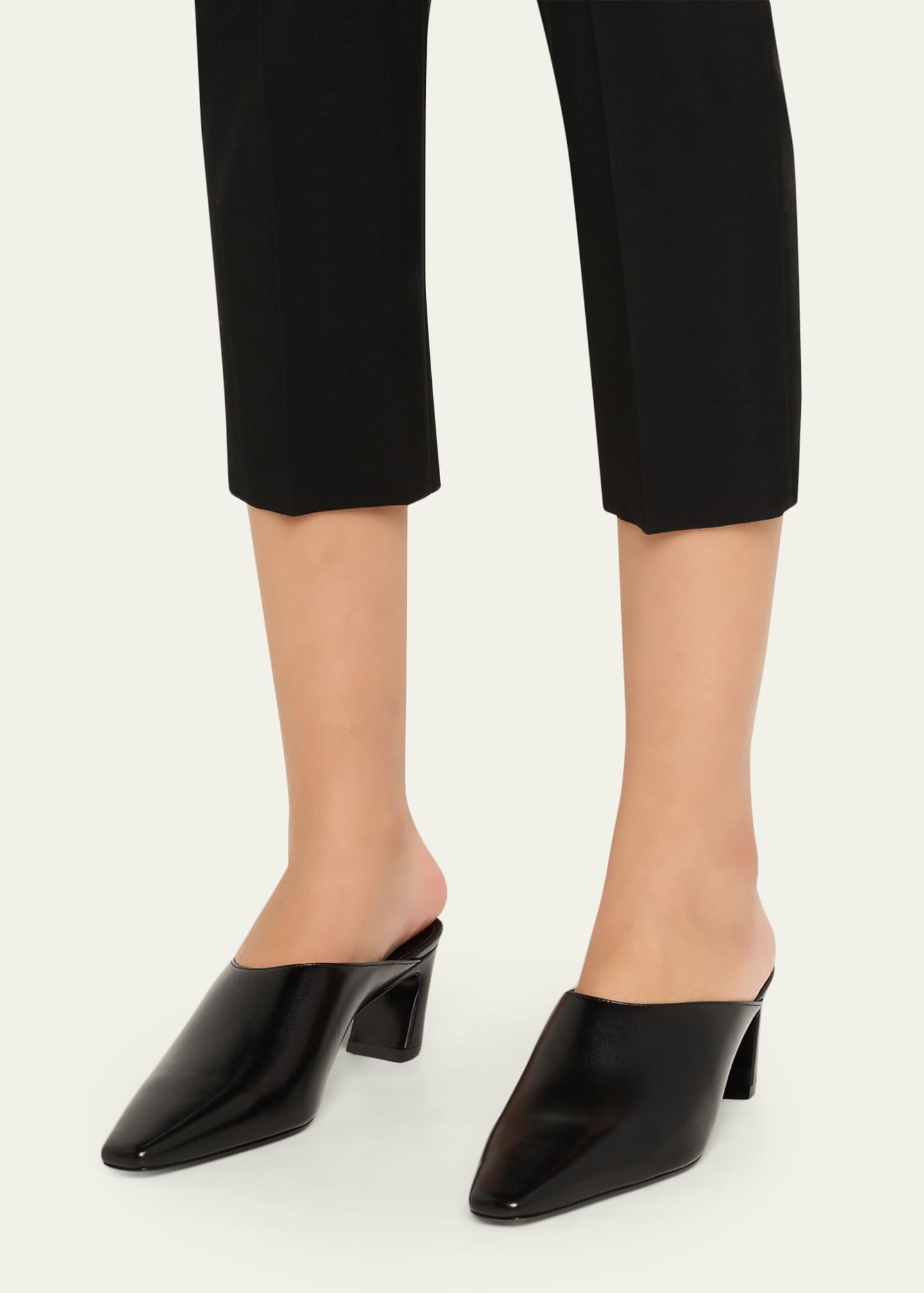 Stuart Weitzman 50mm Stassi Leather Mules - Bergdorf Goodman