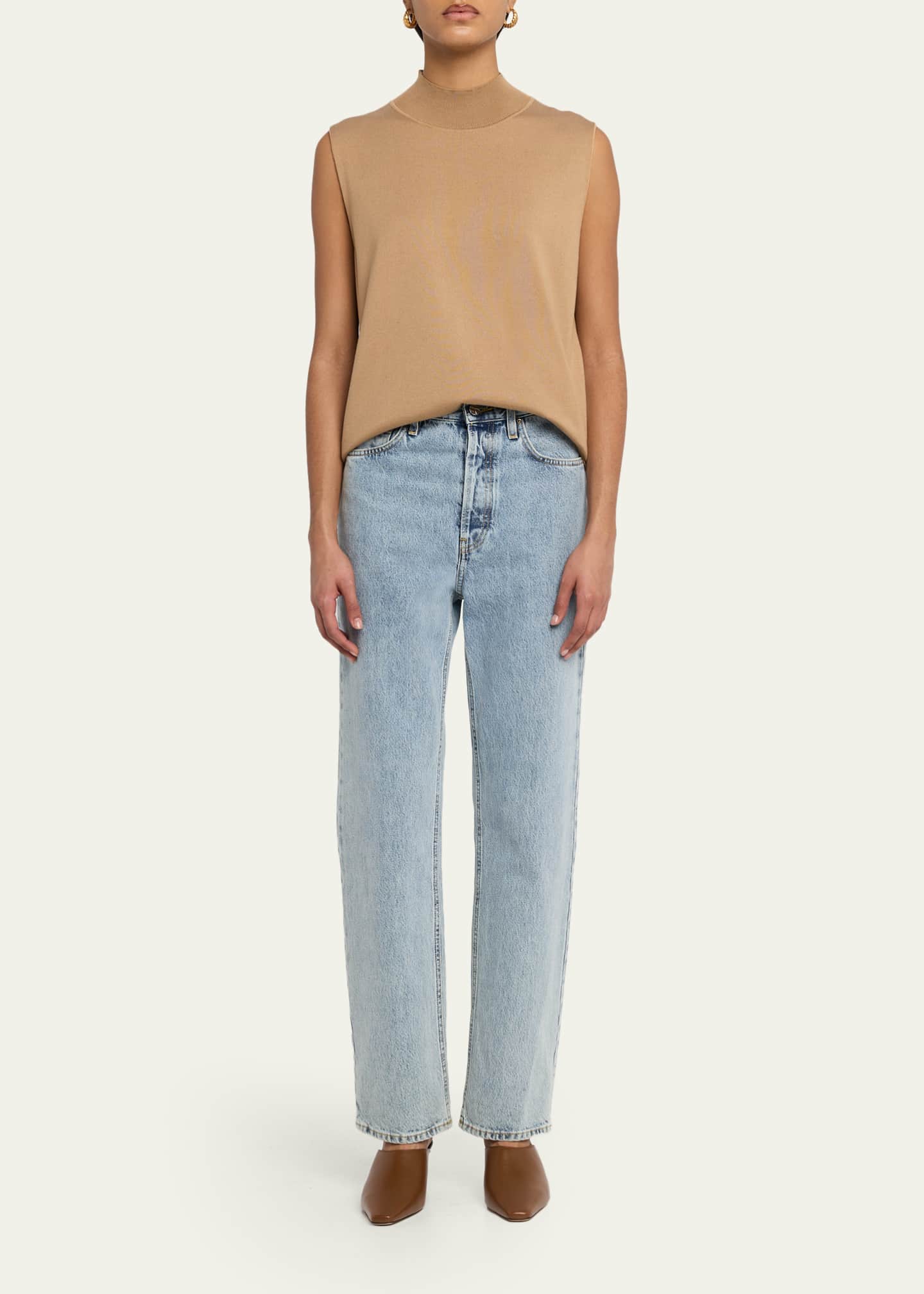 Stuart Weitzman 50mm Stassi Leather Mules - Bergdorf Goodman