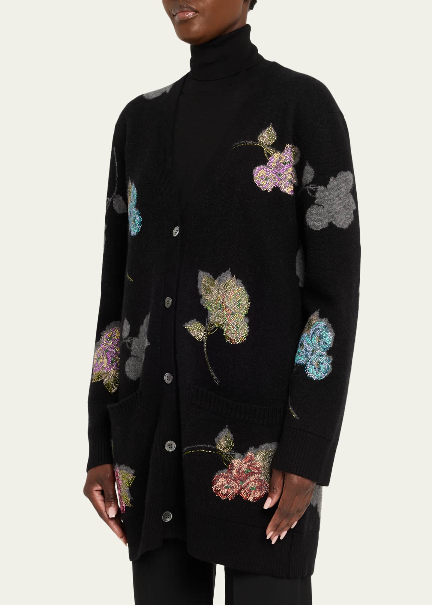 Libertine Primrose Shadow Cashmere V-Neck Cardigan - Bergdorf Goodman