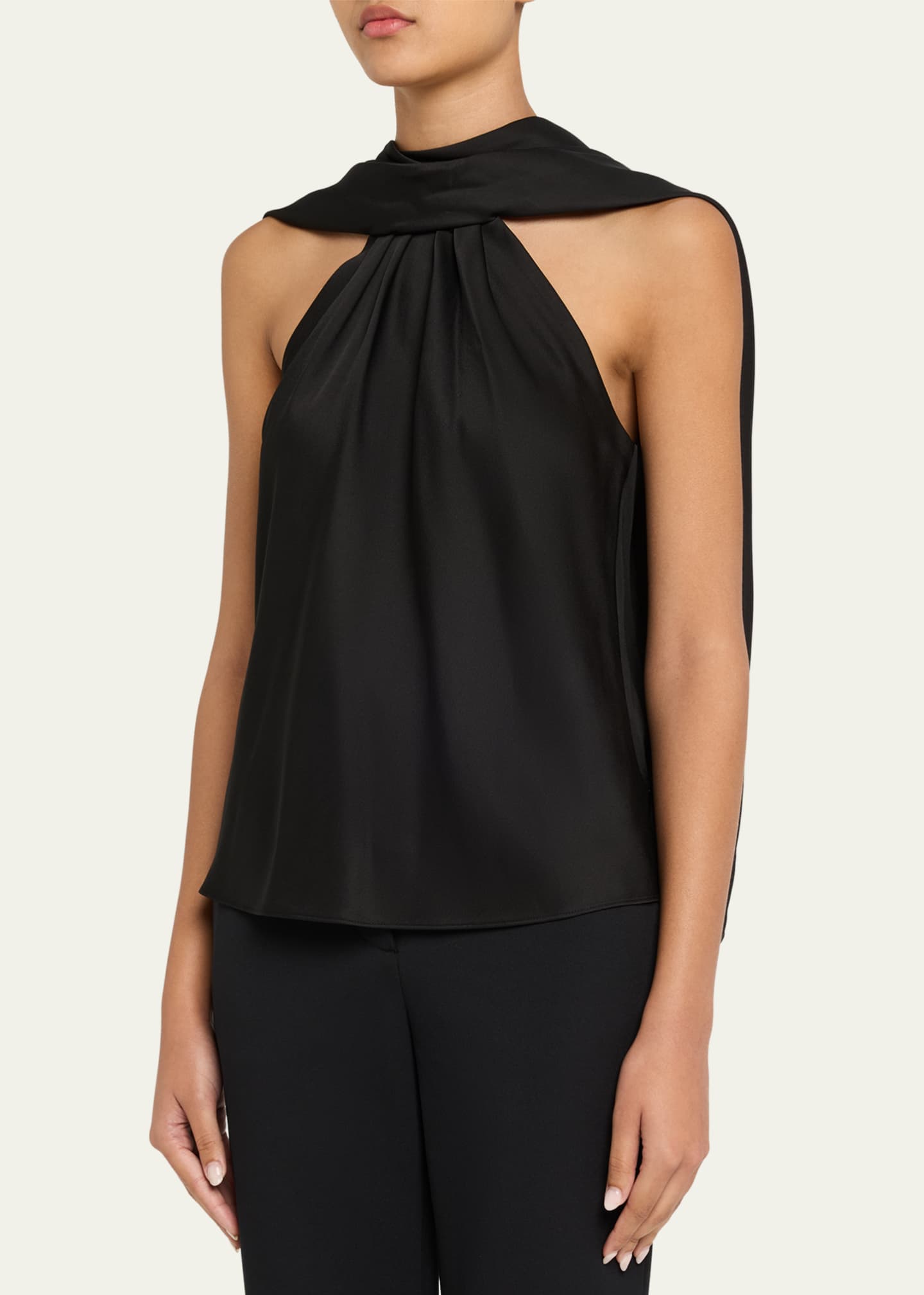 SIMKHAI Scarlett Satin Cape Top - Bergdorf Goodman