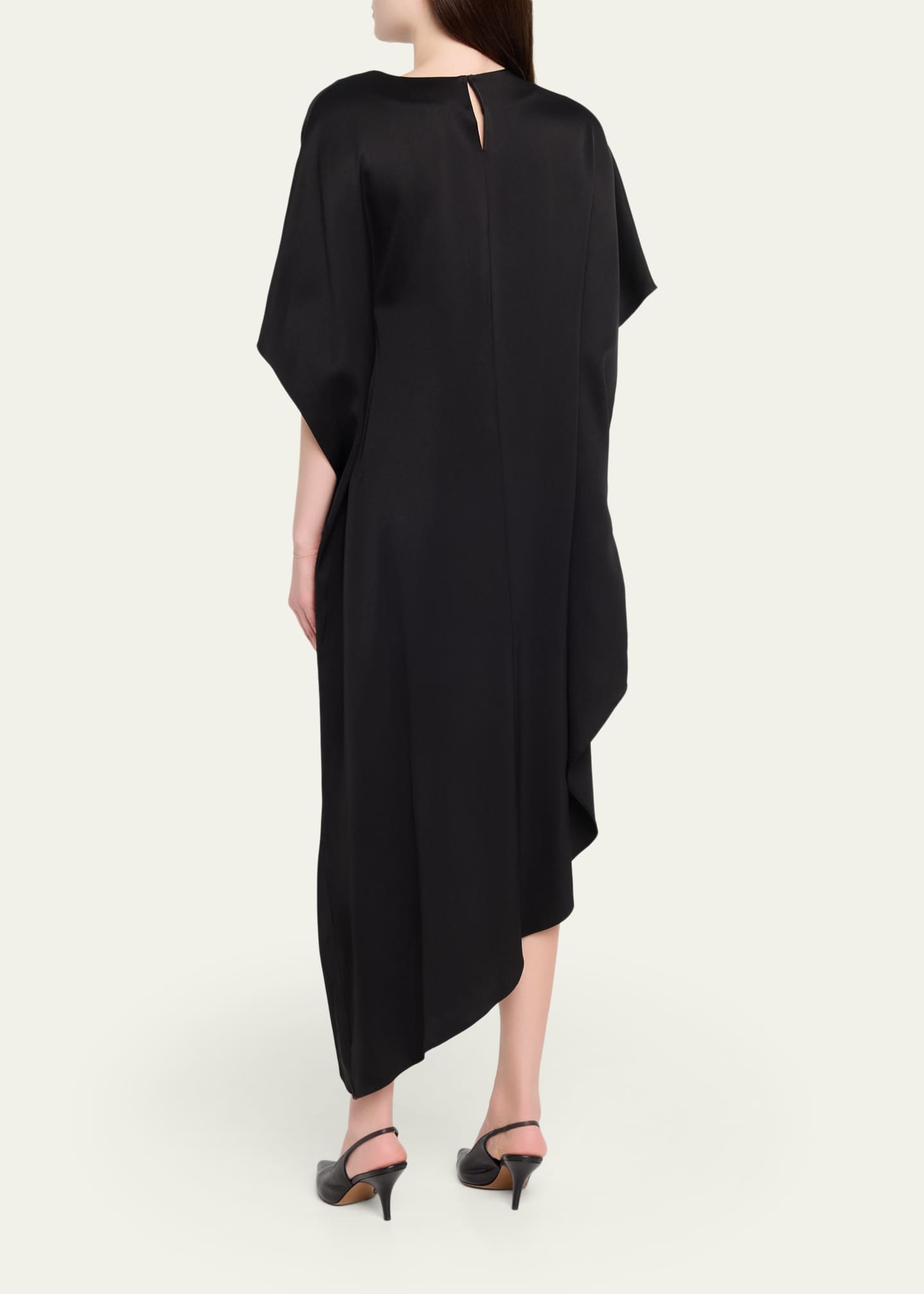 SIMKHAI Sadia Satin Mini Cape Dress - Bergdorf Goodman