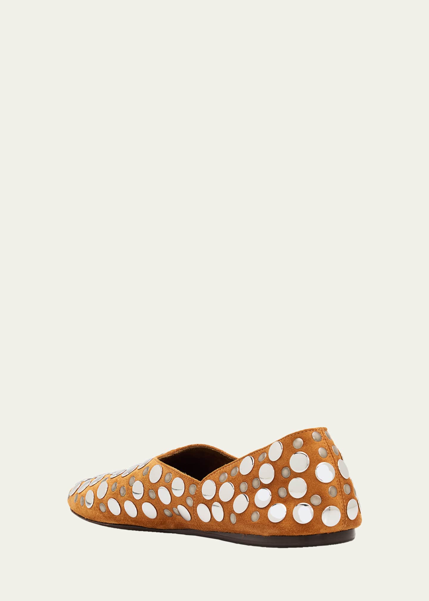 Khaite Jane Studded Leather Ballerina Flats - Bergdorf Goodman