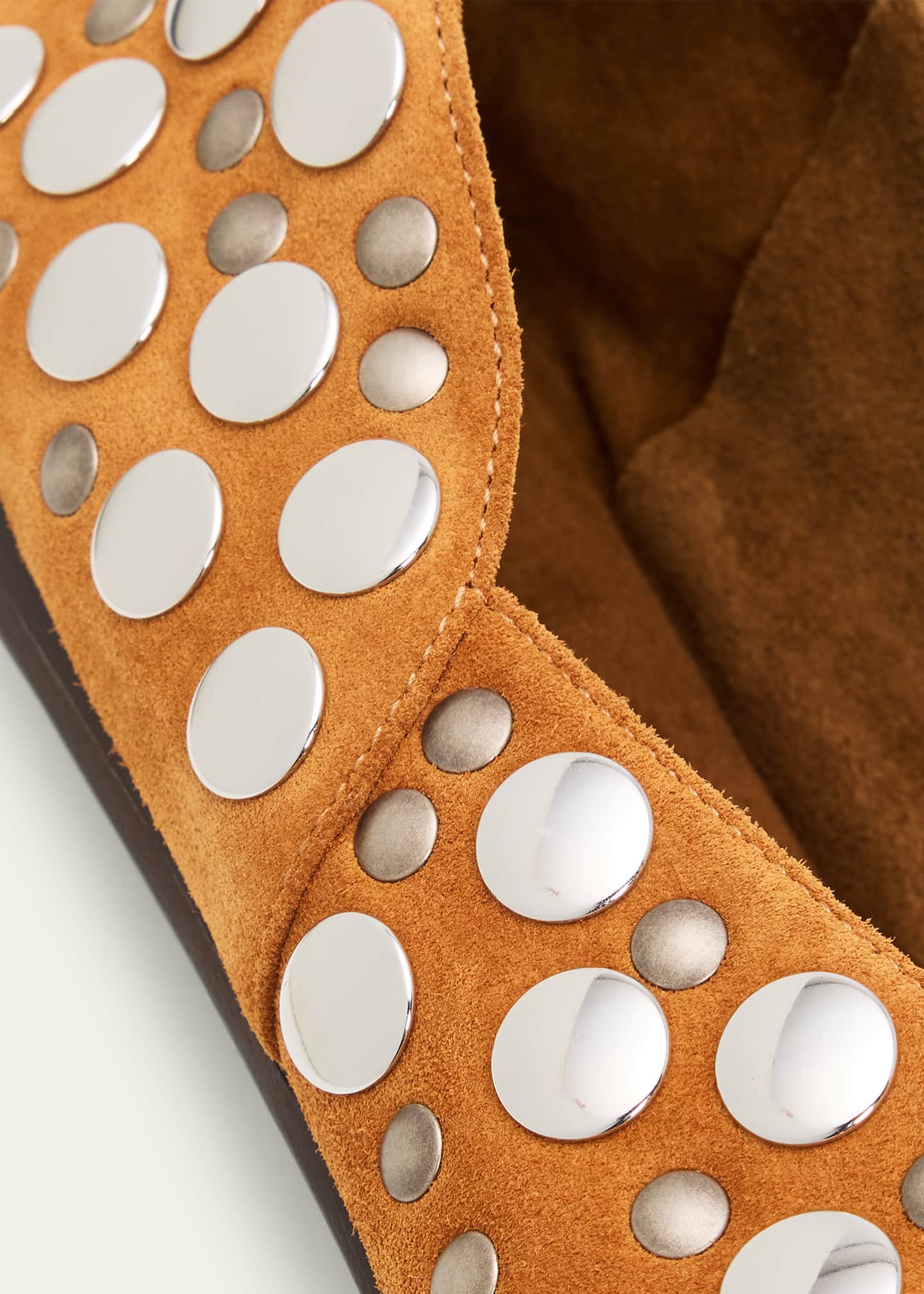 Khaite Jane Studded Leather Ballerina Flats - Bergdorf Goodman