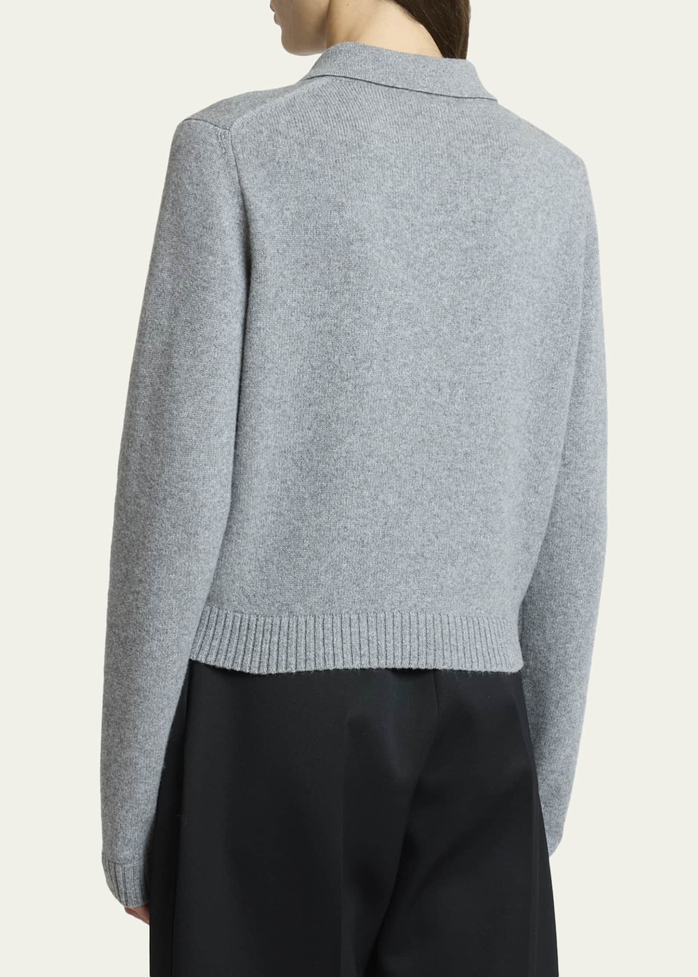 Givenchy Logo Embroidered Wool-Cashmere Polo Sweater - Bergdorf Goodman