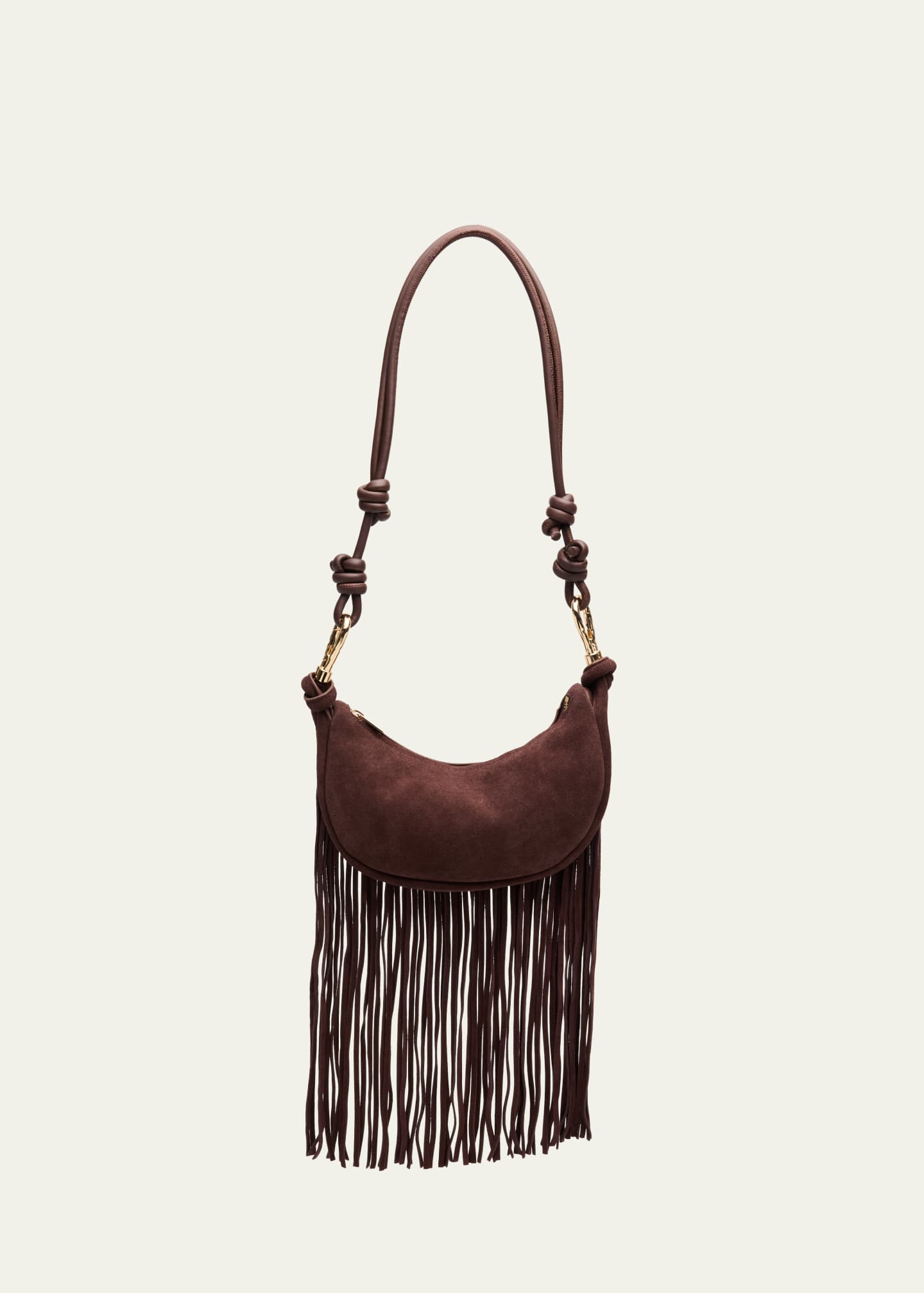 SIMKHAI Avery Fringed Suede Crescent Shoulder Bag - Bergdorf Goodman
