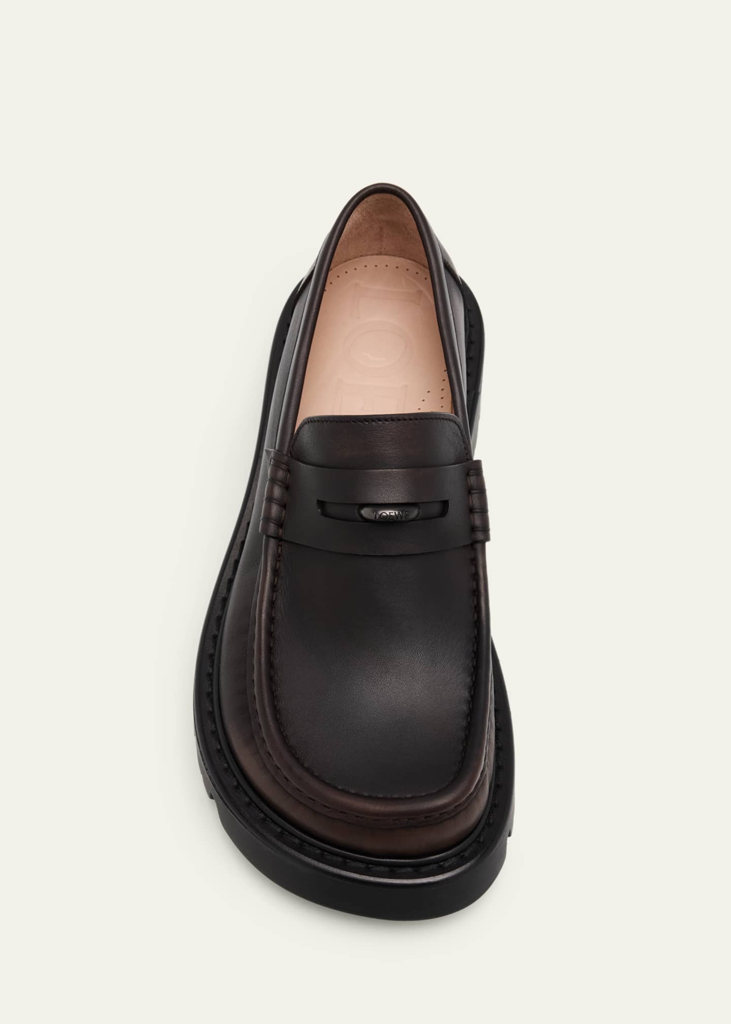 Loewe Men's Sierra Leather Loafers - Bergdorf Goodman