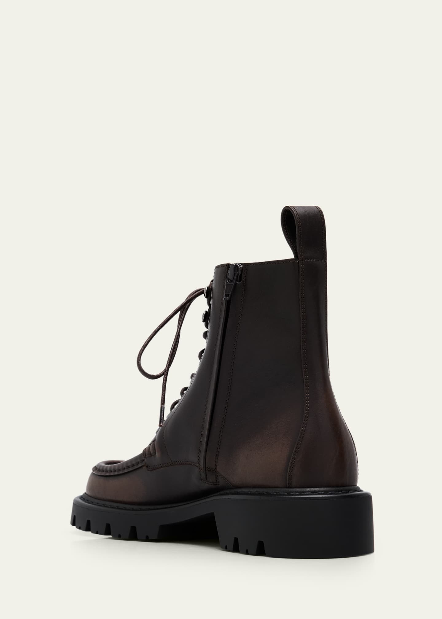 Loewe Men's Sierra Leather Combat Ankle Boots - Bergdorf Goodman
