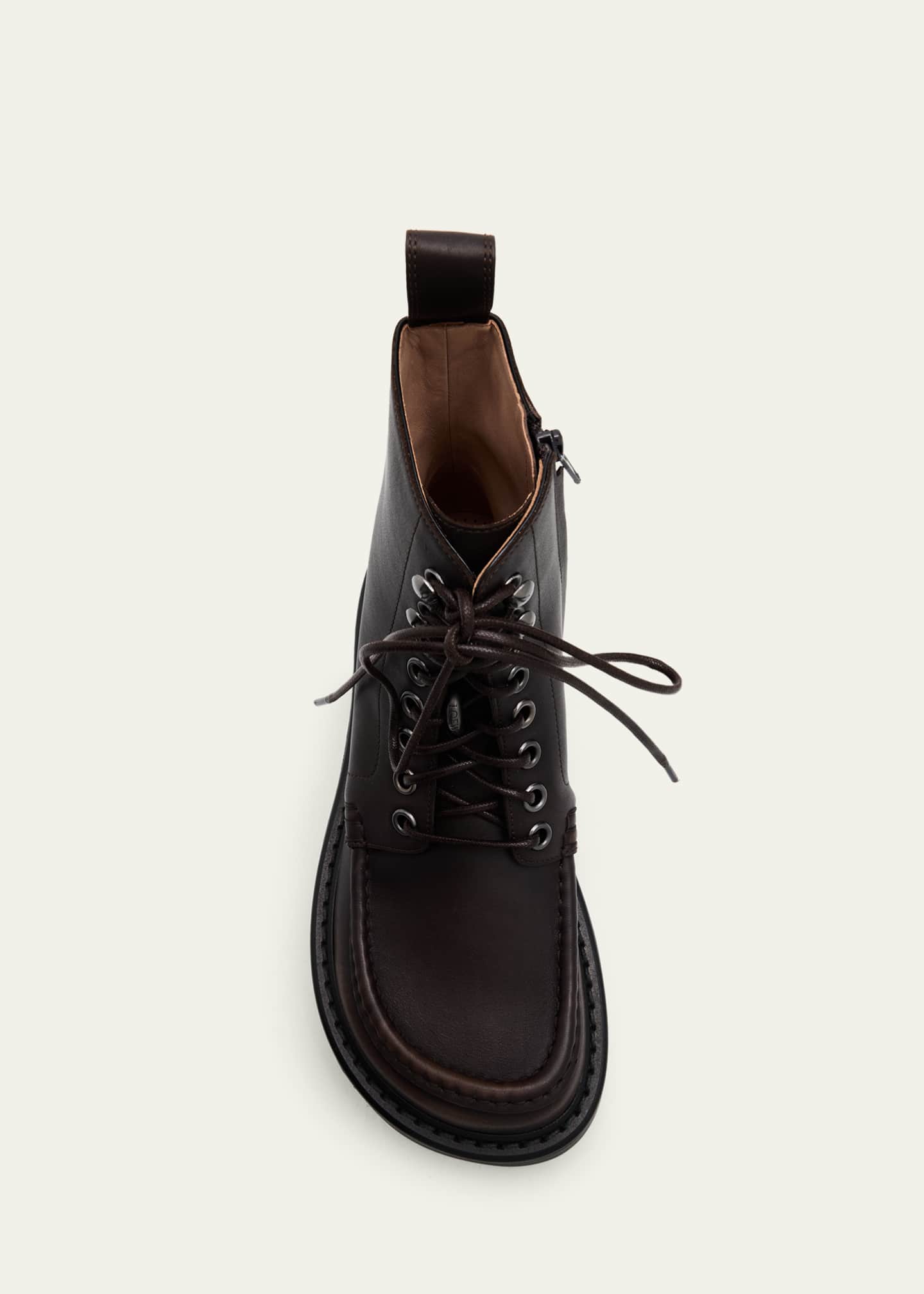 Loewe Men's Sierra Leather Combat Ankle Boots - Bergdorf Goodman