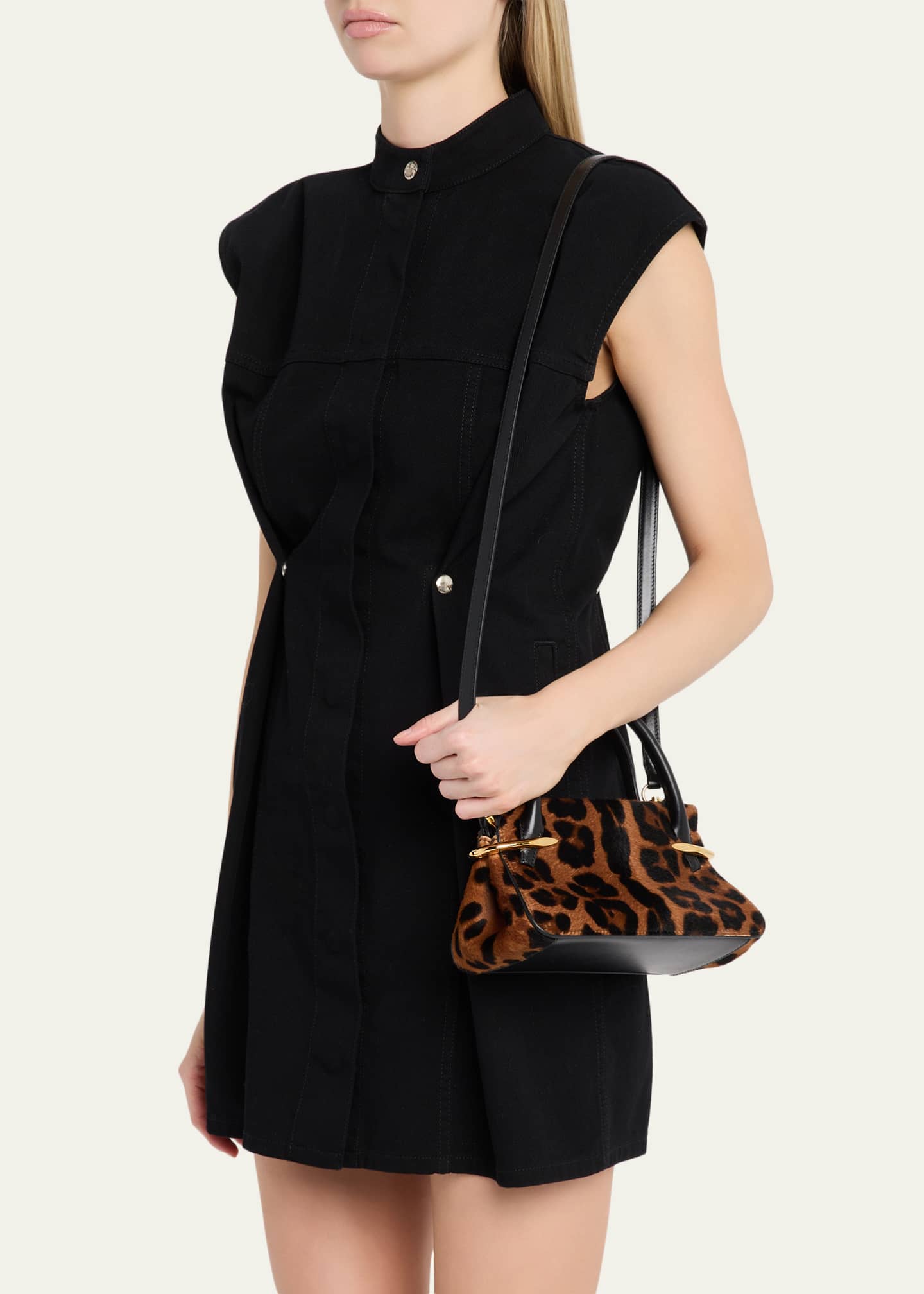 Givenchy Mini Pinch Leopard Pony-Effect Top-Handle Bag - Bergdorf Goodman