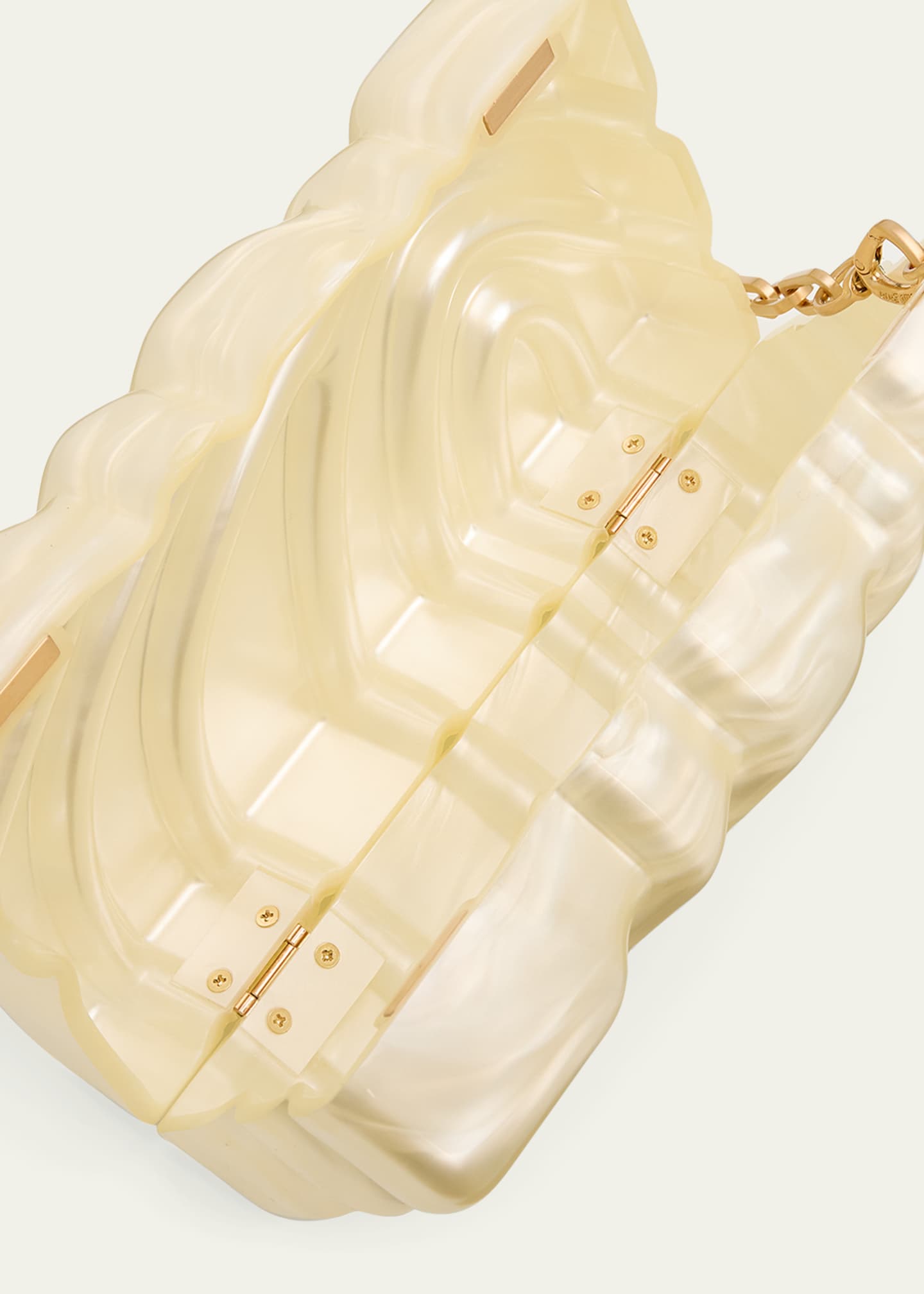Cult Gaia Aura Sculptural Marbled Acrylic Clutch Bag - Bergdorf Goodman