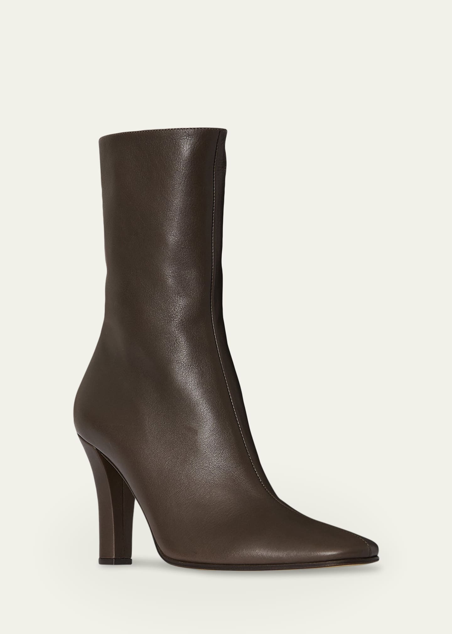 THE ROW 90mm Mona Leather Booties - Bergdorf Goodman