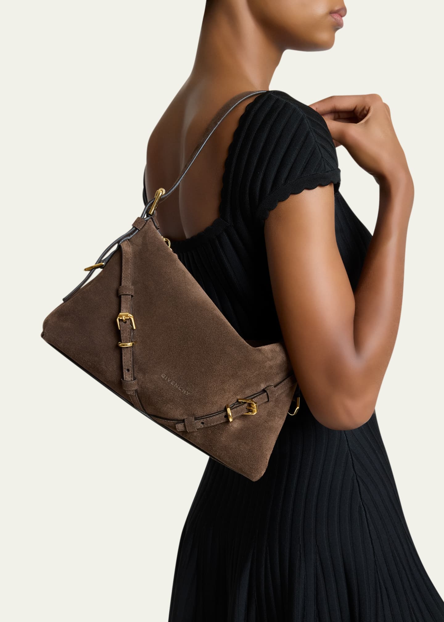 Givenchy Mini Voyou Suede Shoulder Bag - Bergdorf Goodman