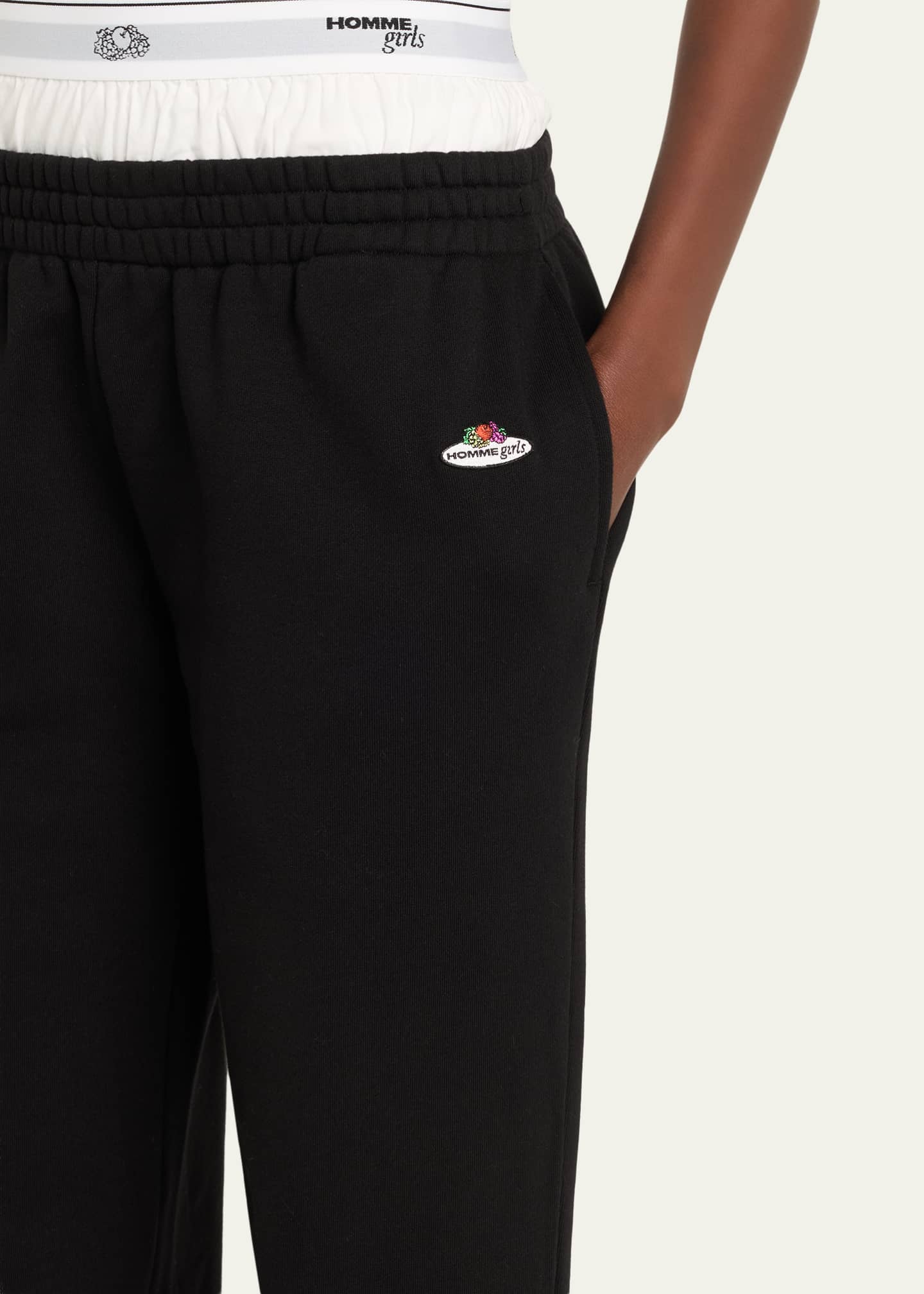HOMMEGIRLS x Fruit Of The Loom Peekaboo Boxer Straight-Leg Ankle ...