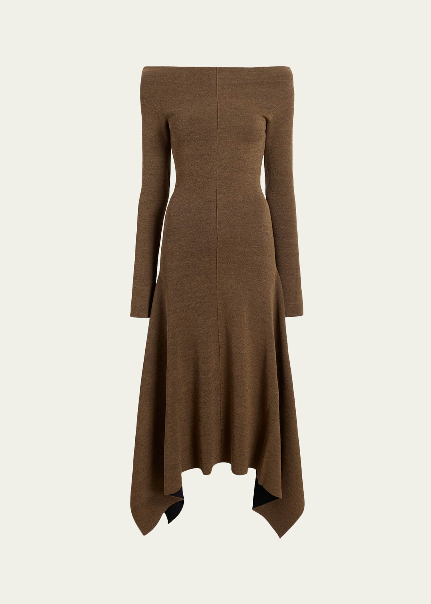 Proenza Schouler Romi Long-Sleeve Textured Sculpted Viscose Dress ...