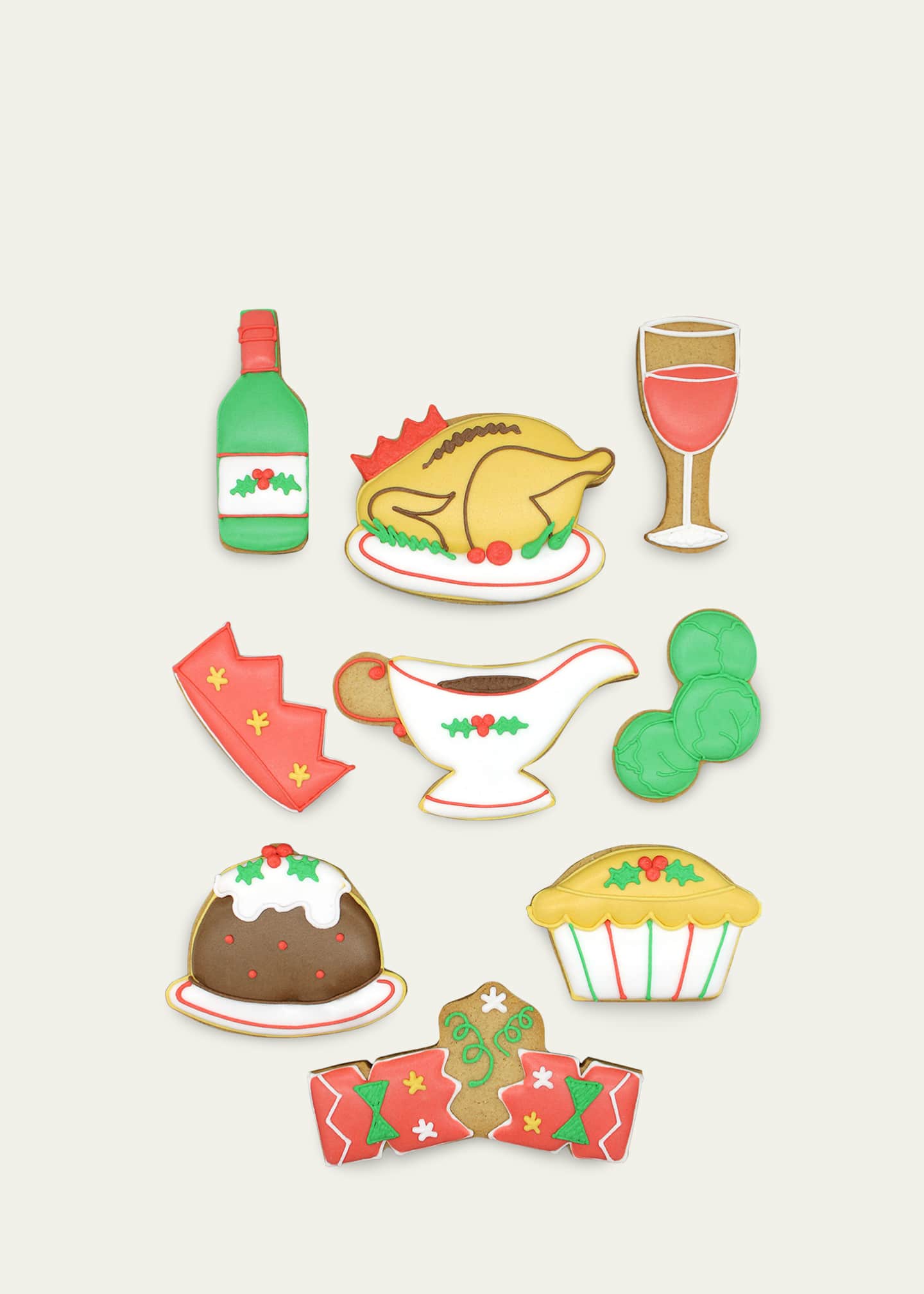 Biscuiteers Christmas Feast Iced Vanilla Biscuit Tin, 9 Count ...