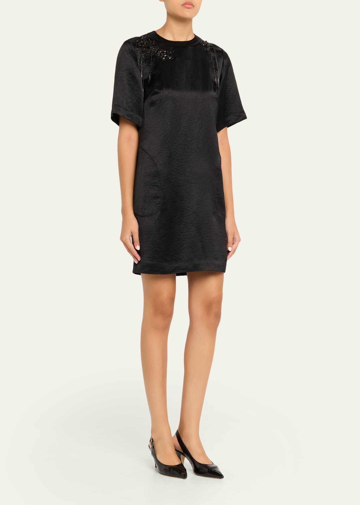 Jason Wu Collection Embellished Applique Mini Shift Dress - Bergdorf ...
