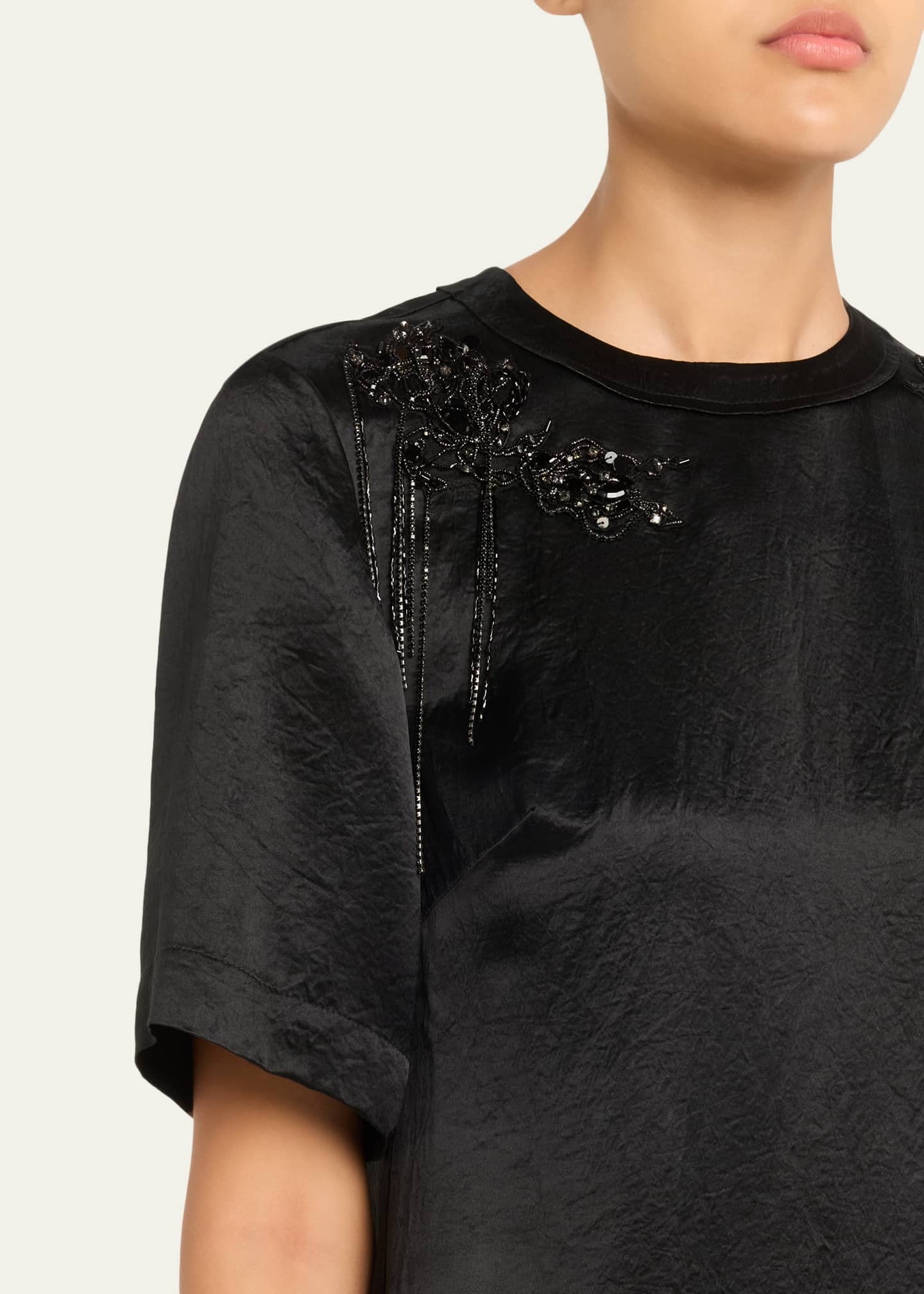 Jason Wu Collection Embellished Applique Mini Shift Dress - Bergdorf ...