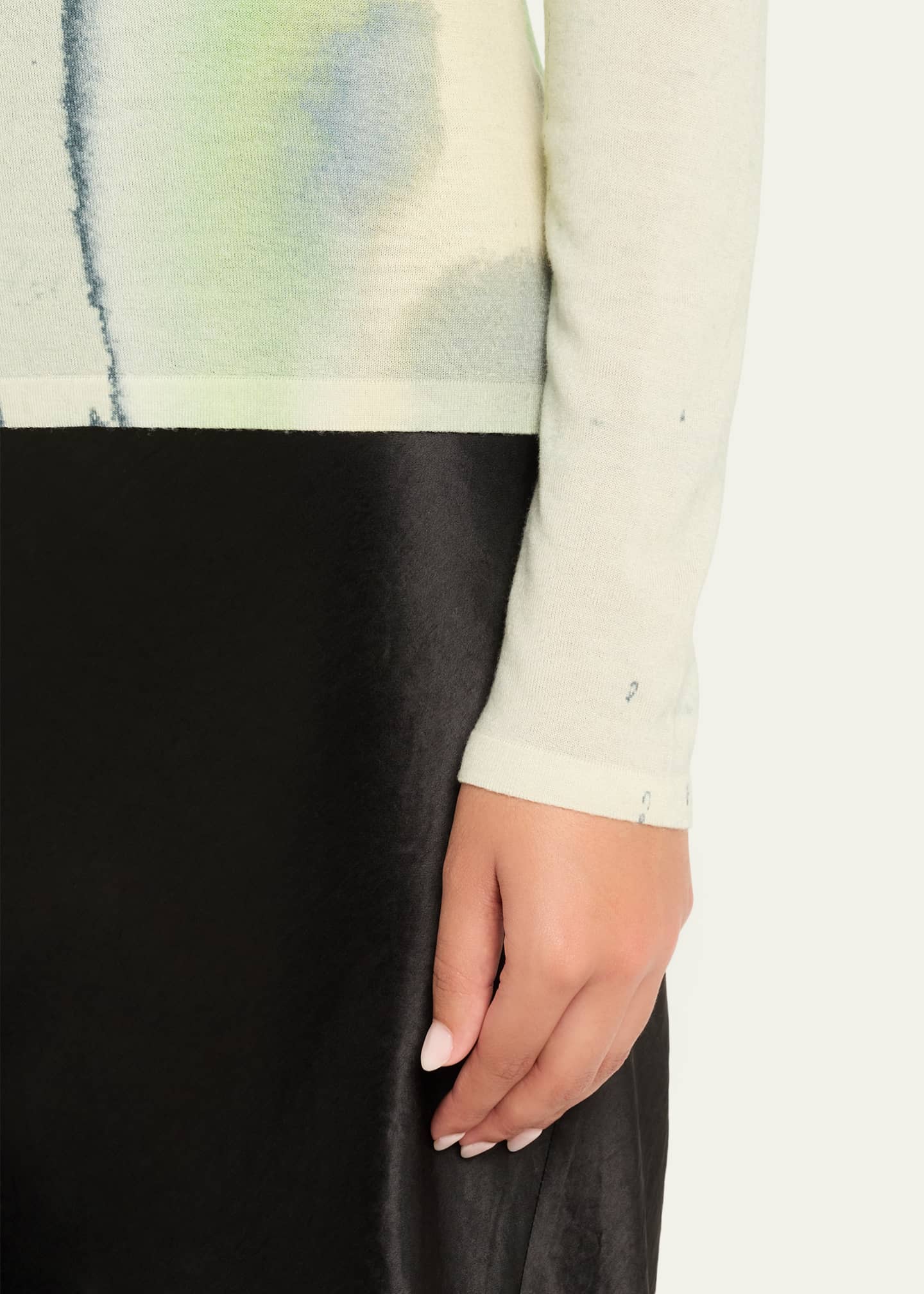 Jason Wu Collection Watercolor-Print Merino Wool Sweater - Bergdorf Goodman