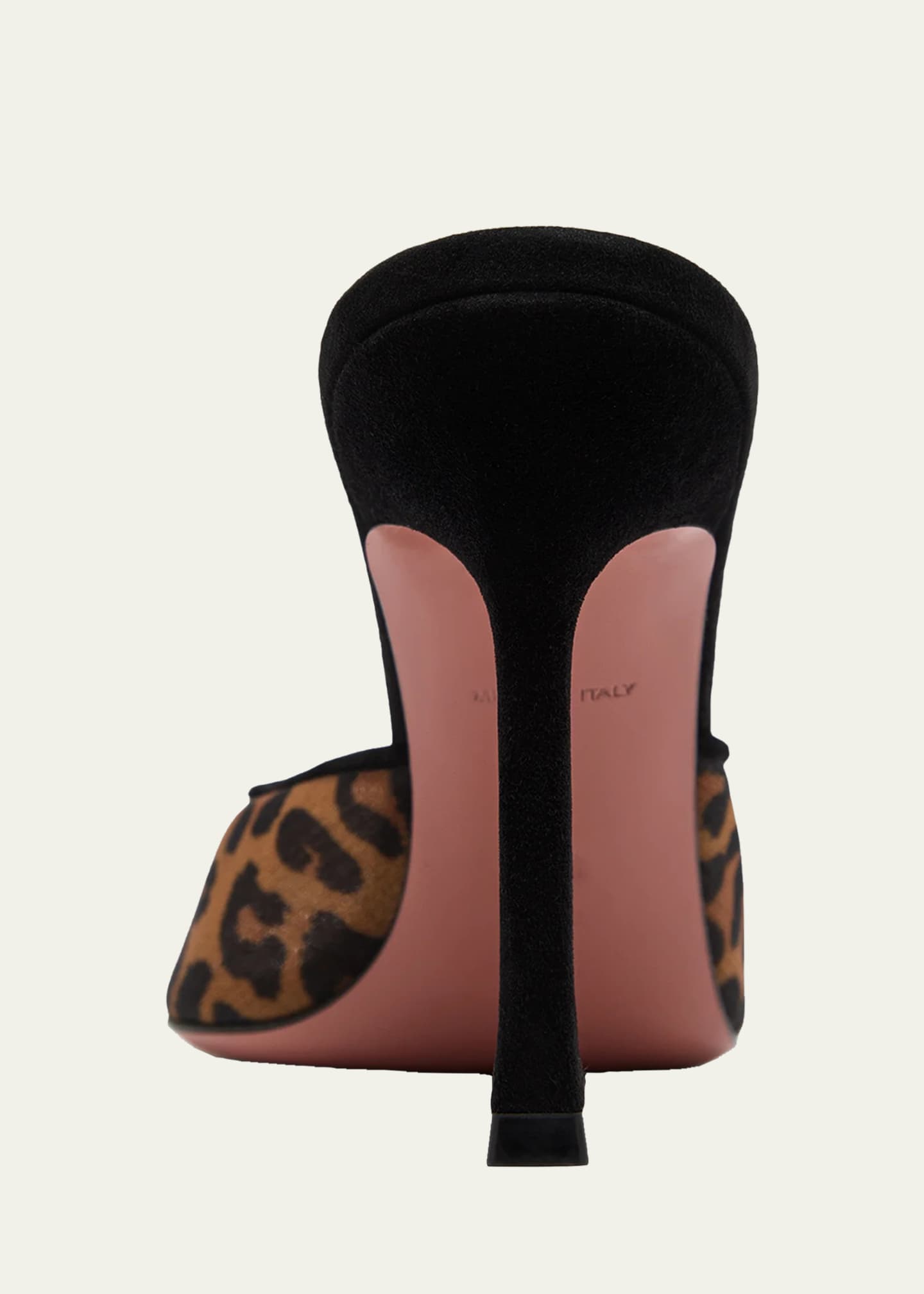 Amina Muaddi Alexa Leopard Mesh Mule Pumps - Bergdorf Goodman
