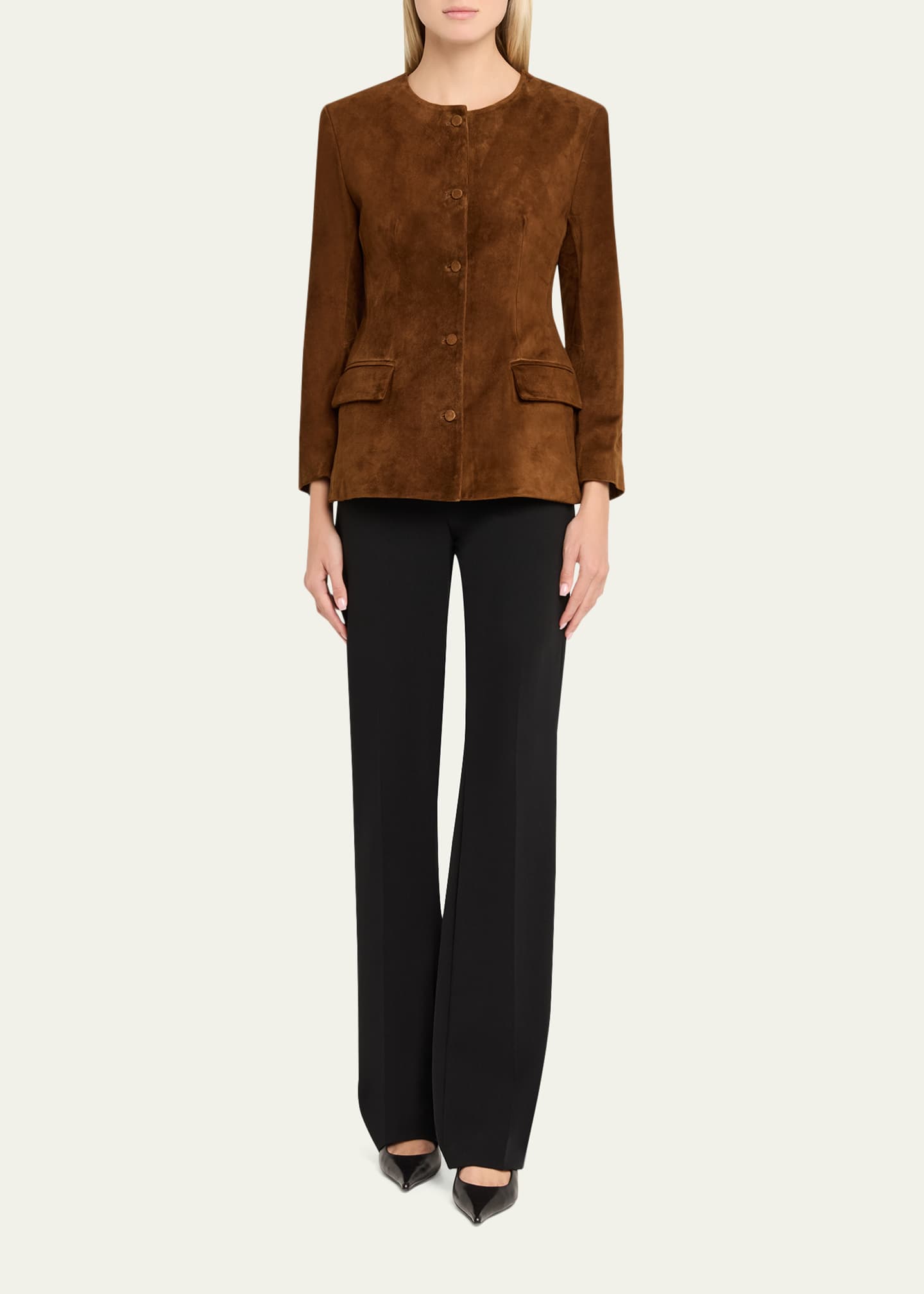AEXAE Contoured Suede Jacket - Bergdorf Goodman