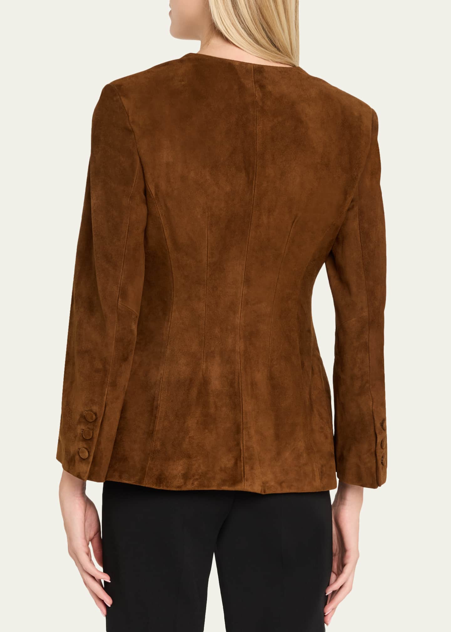 AEXAE Contoured Suede Jacket - Bergdorf Goodman