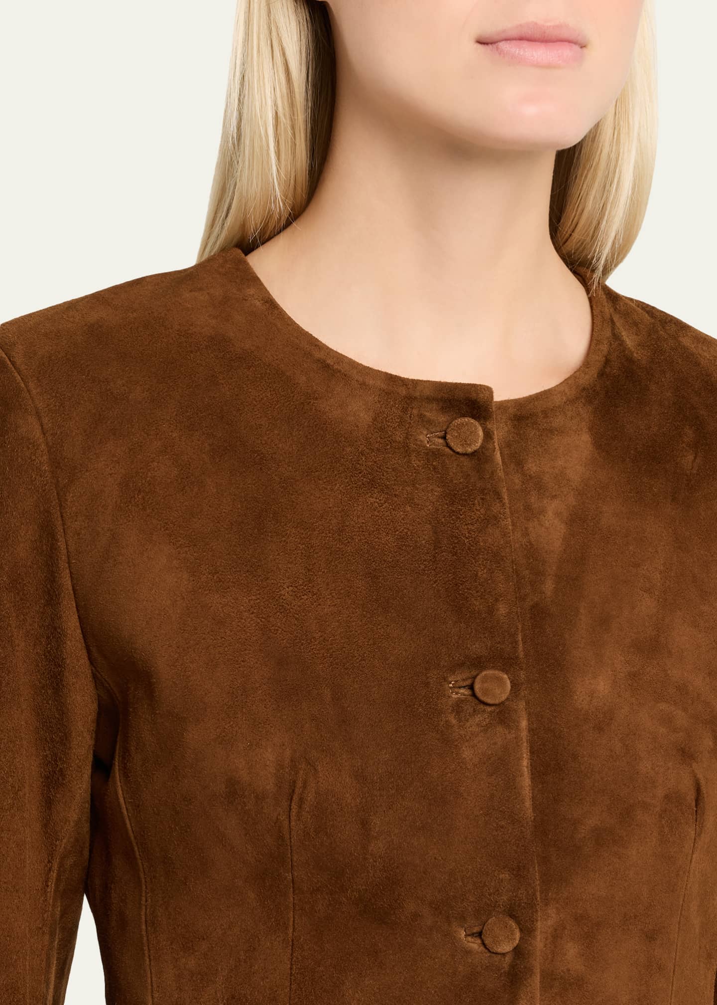 AEXAE Contoured Suede Jacket - Bergdorf Goodman