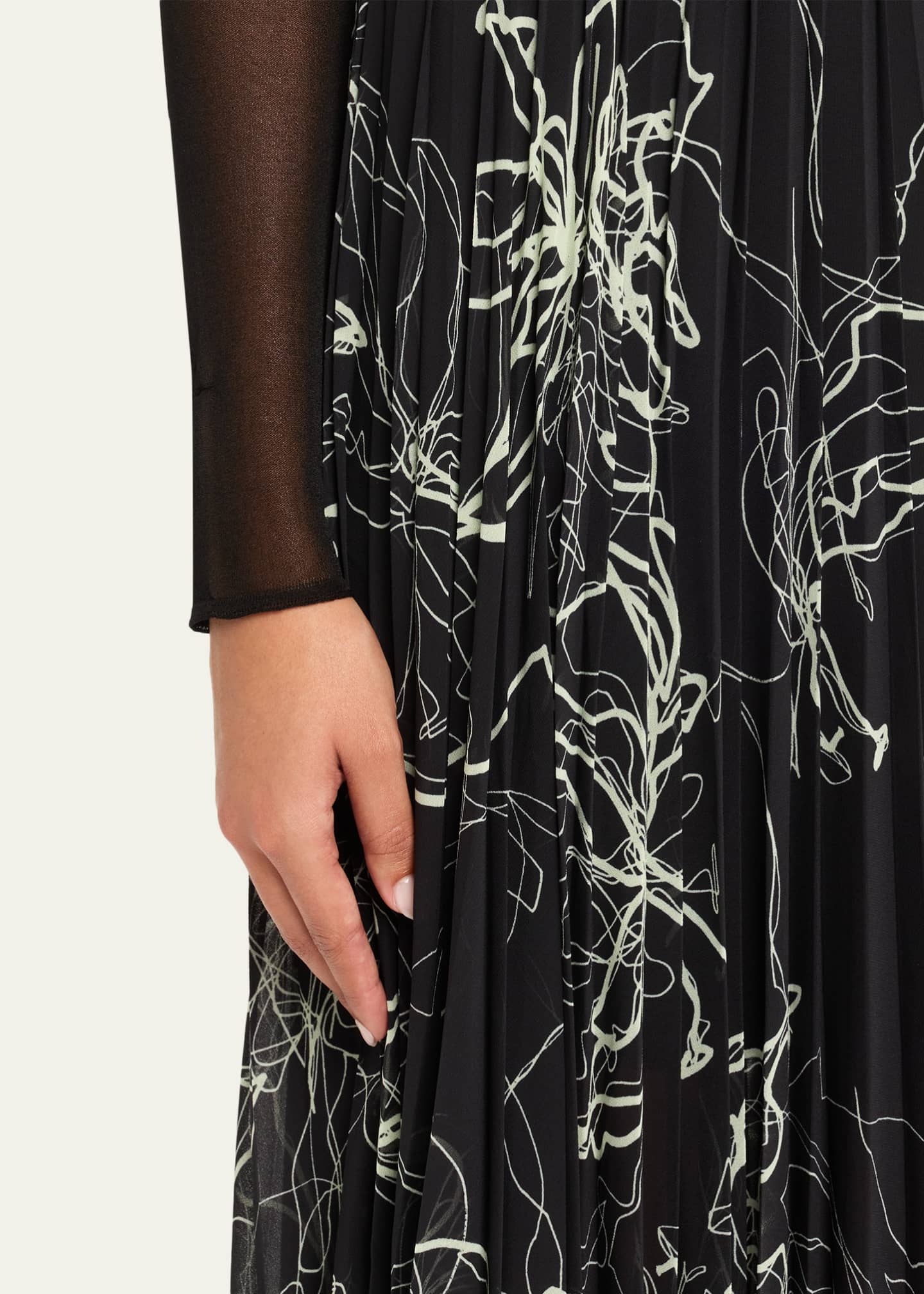 Jason Wu Collection Pleated Floral-Print Chiffon Midi Skirt - Bergdorf ...