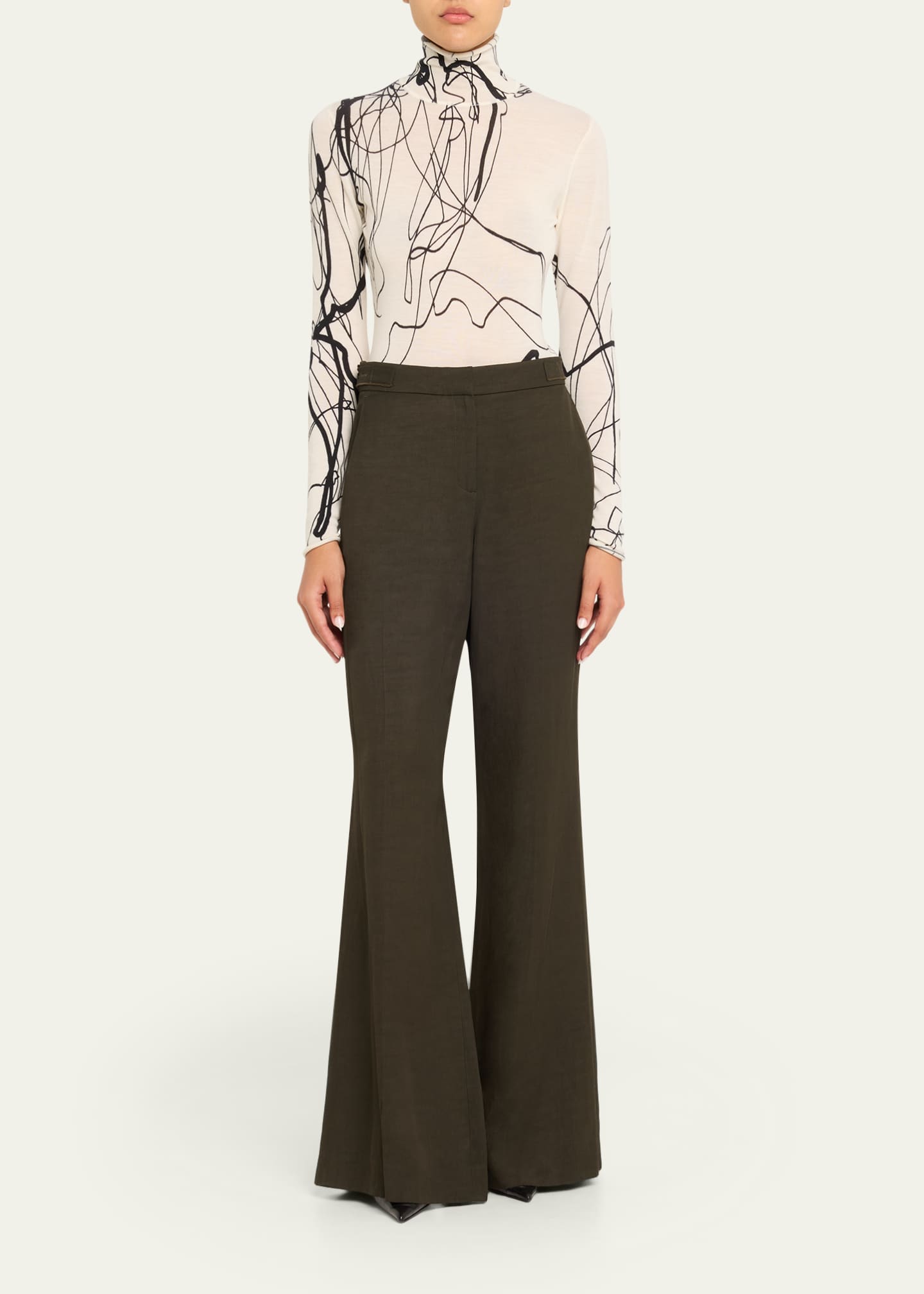 Jason Wu Collection Soft Suiting Flare-Leg Pants - Bergdorf Goodman