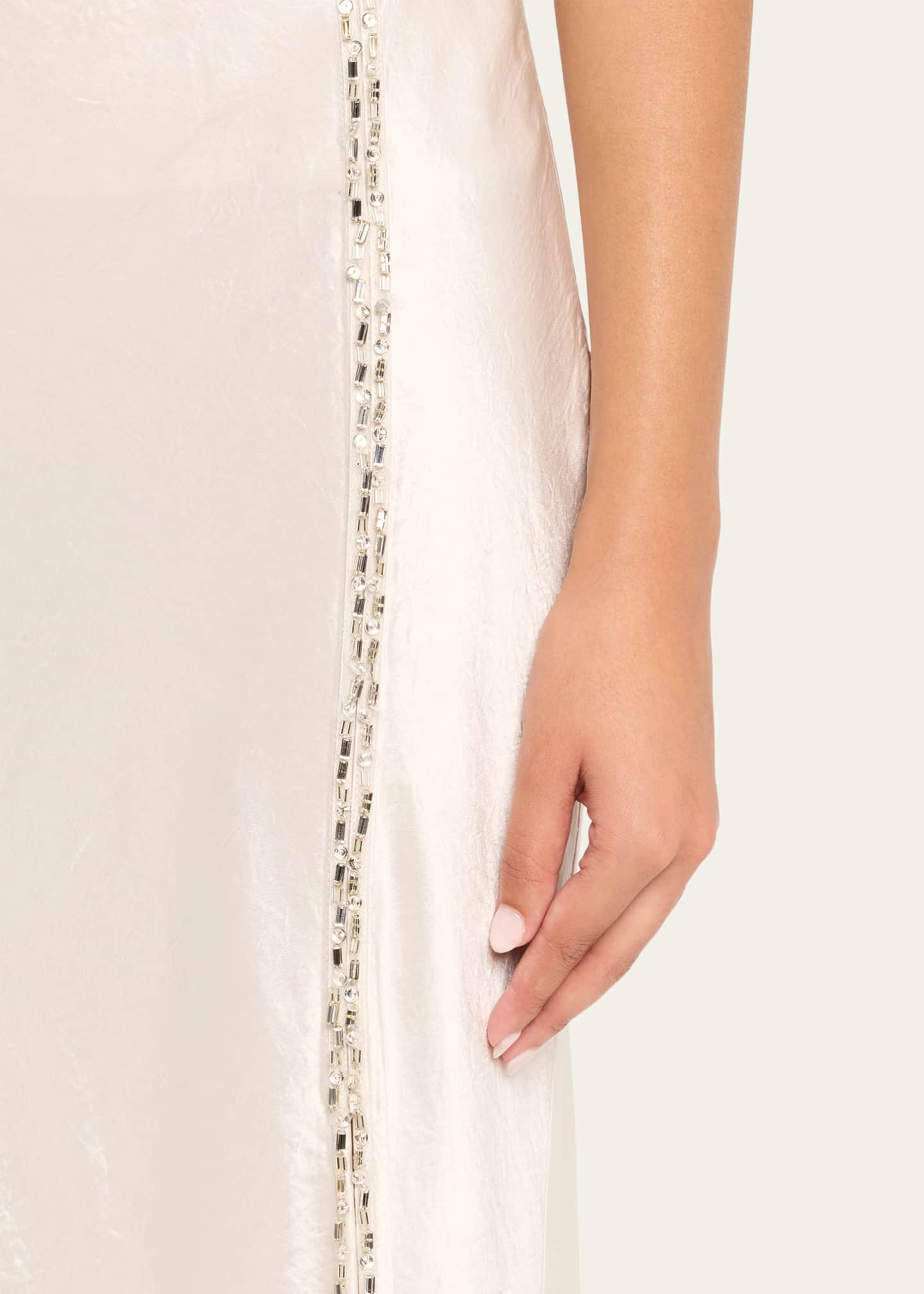 Jason Wu Collection Crystal-Trim Washed Twill Bias Midi Skirt ...
