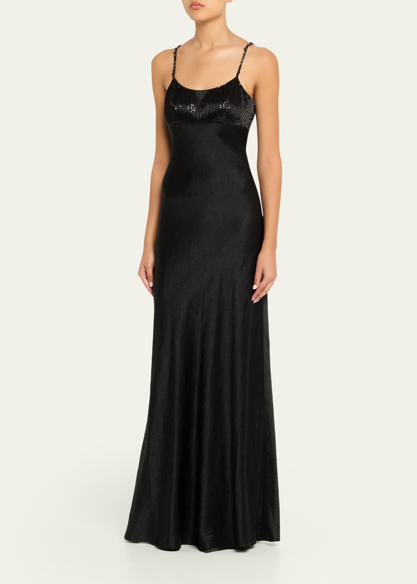 Jason Wu Collection Bead & Sequin Washed Twill Slip Gown - Bergdorf Goodman