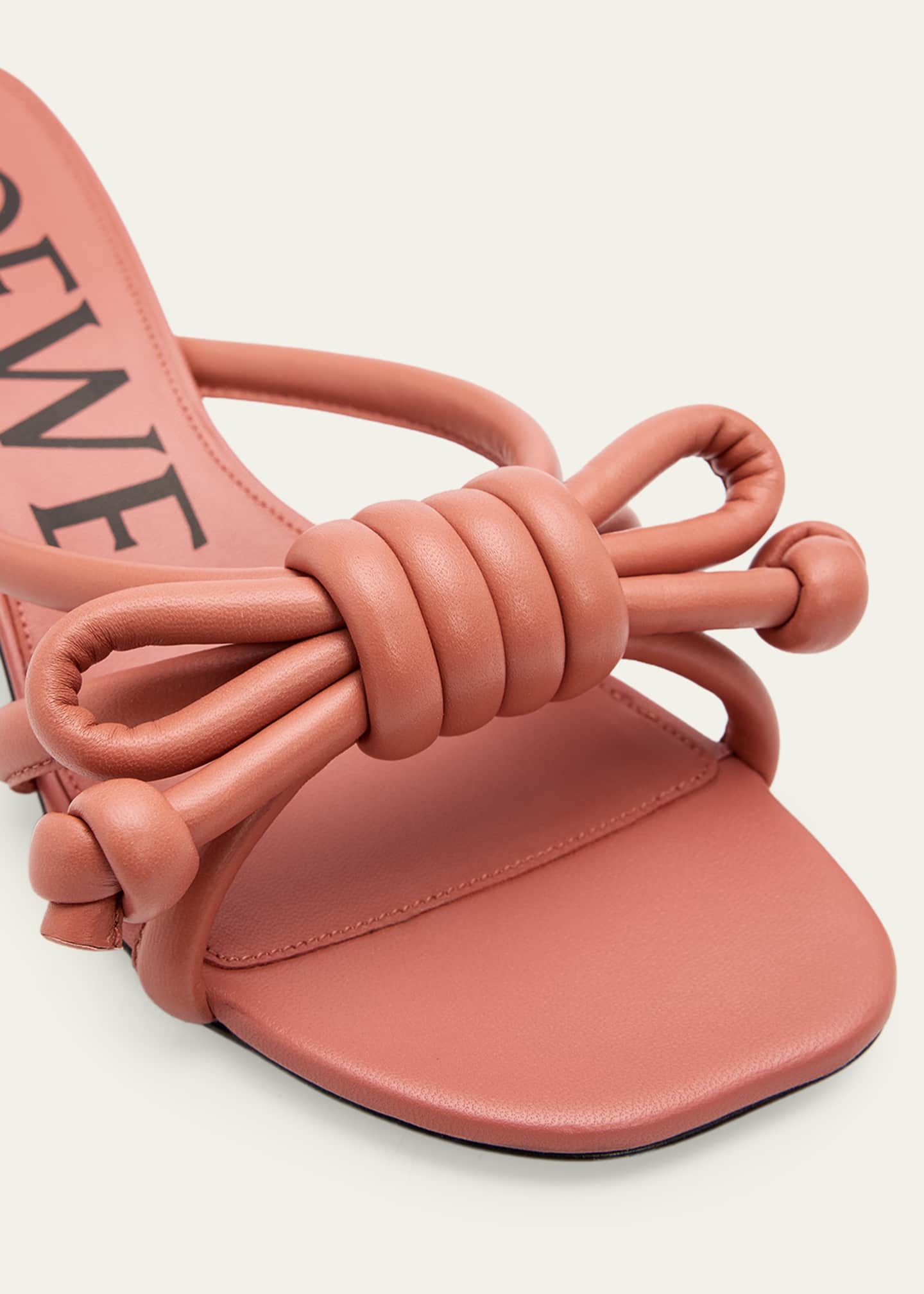 Loewe 45mm Flamenco Leather Knot Sandals - Bergdorf Goodman
