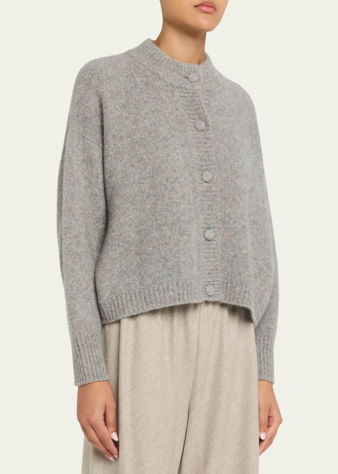 FRAME The Cashmere Fleck Cardigan - Bergdorf Goodman