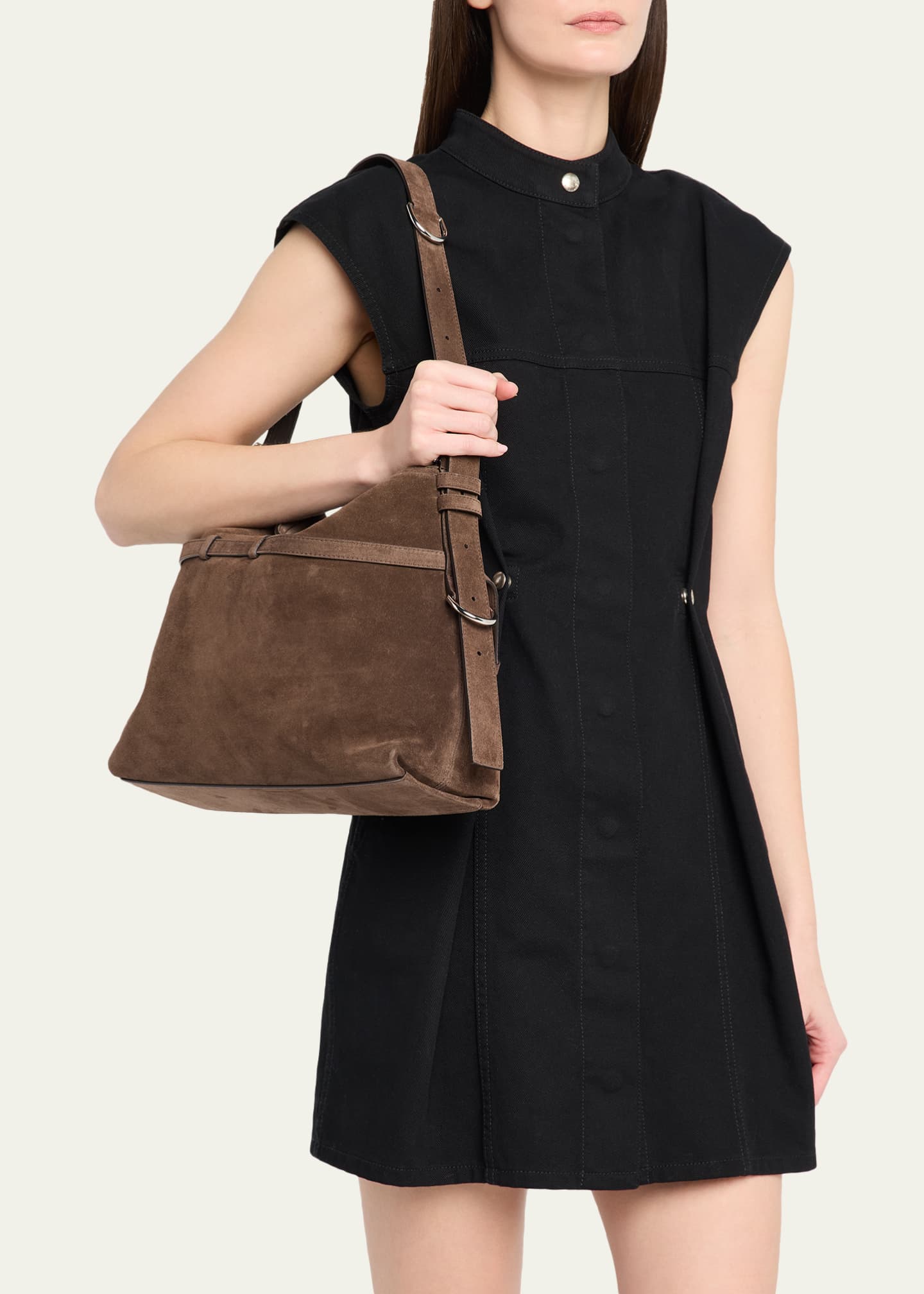 Givenchy Medium Voyou Suede Shoulder Bag - Bergdorf Goodman