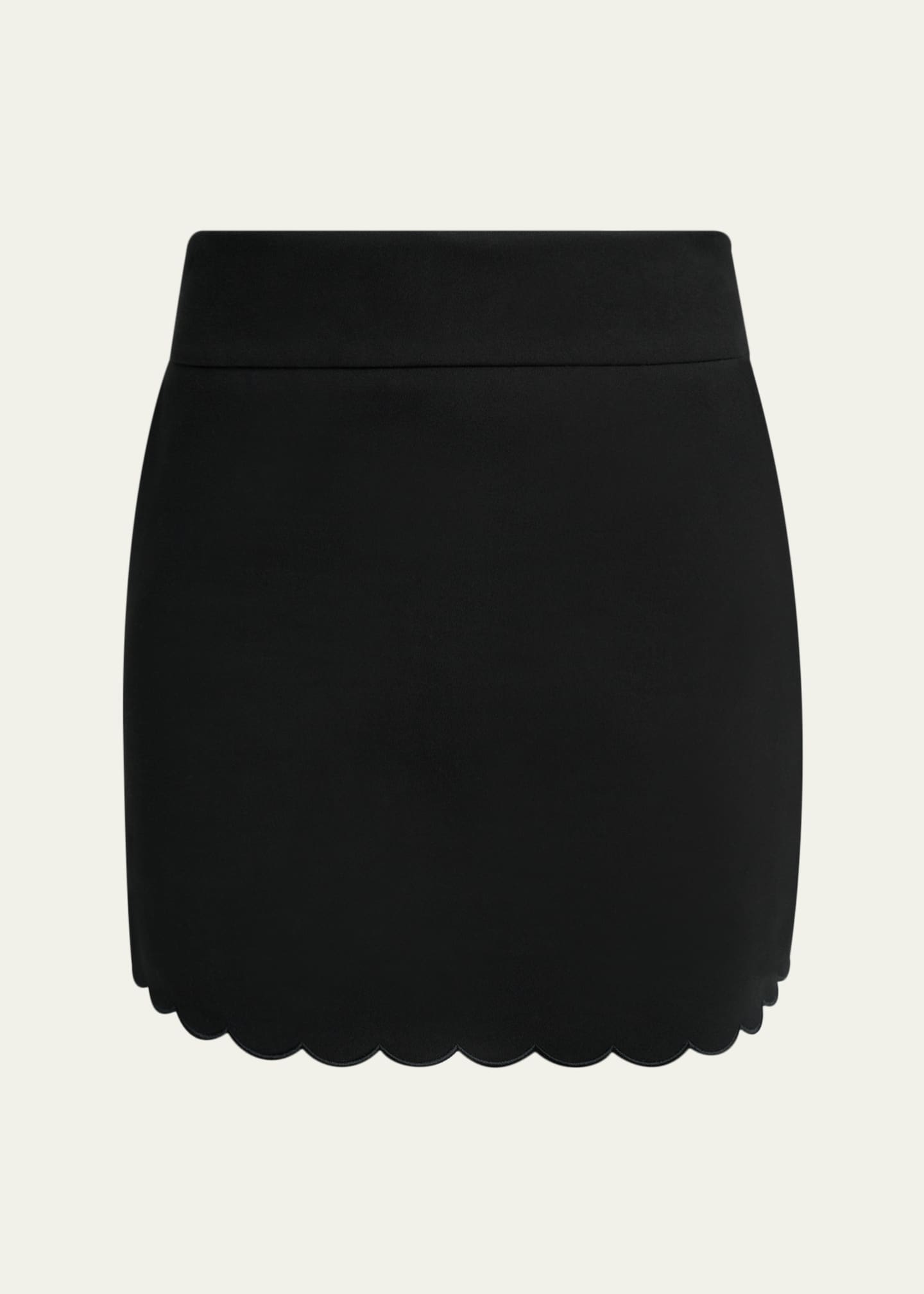 Chloe Scalloped Soft Cavalry Mini Skirt - Bergdorf Goodman
