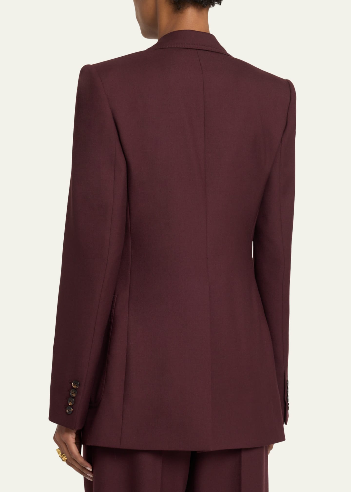 Chloe Wool Gabardine Single-Breasted Blazer Jacket - Bergdorf Goodman