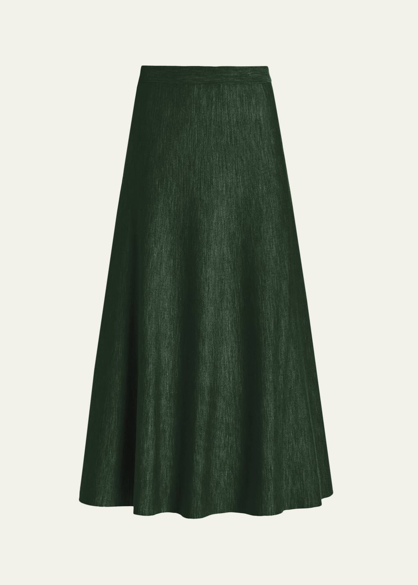 Gabriela Hearst Freddie Heathered Wool-Cashmere Midi Skirt - Bergdorf ...