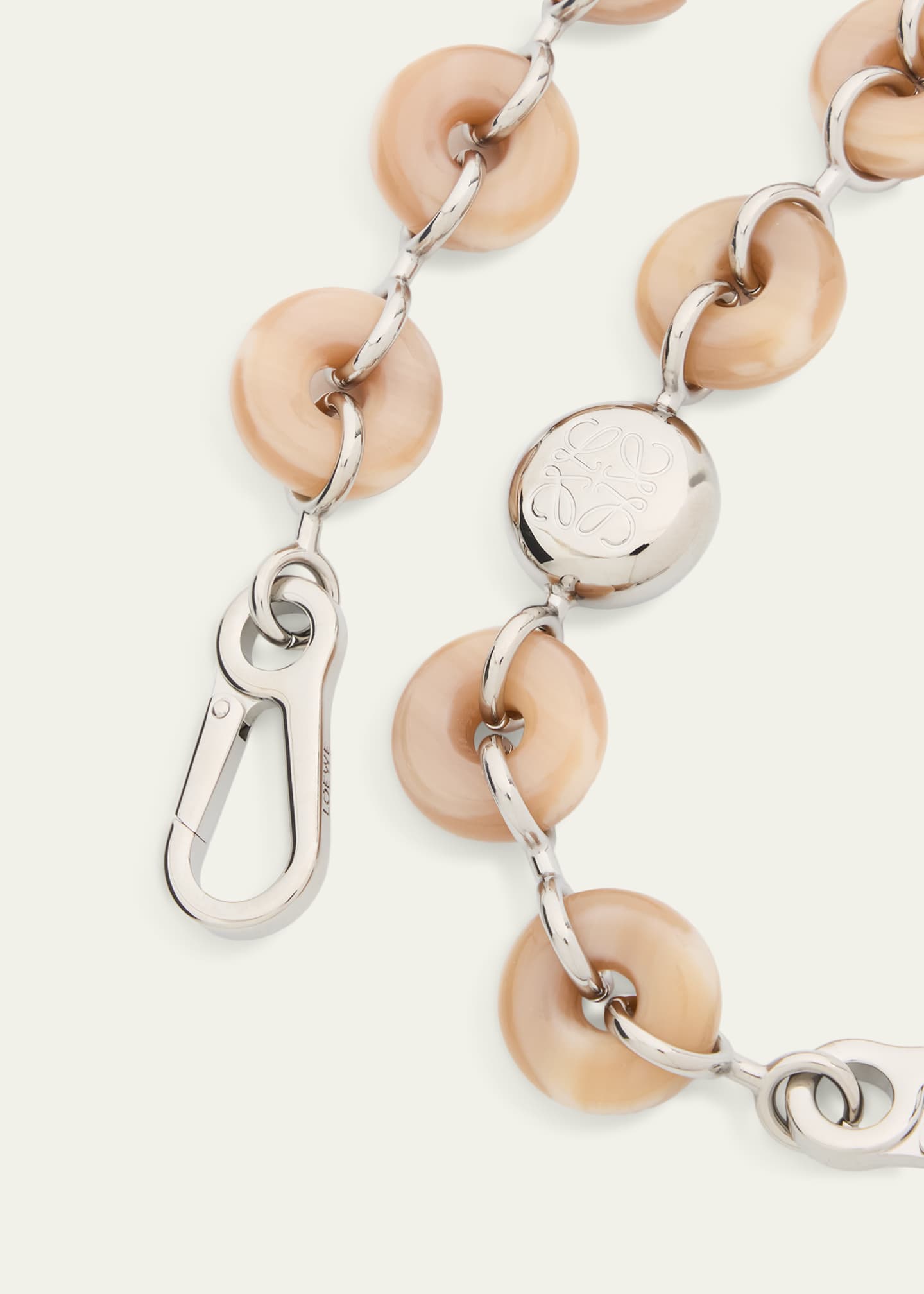 Loewe Donut Chain Shoulder Strap in Acetate and Stainless Steel ...