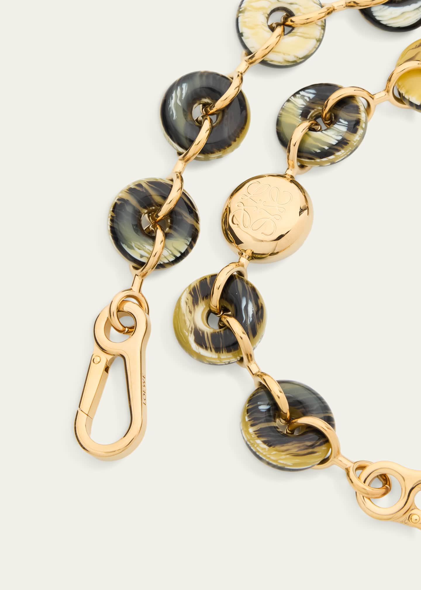 Loewe Donut Chain Shoulder Strap in Acetate and Stainless Steel ...