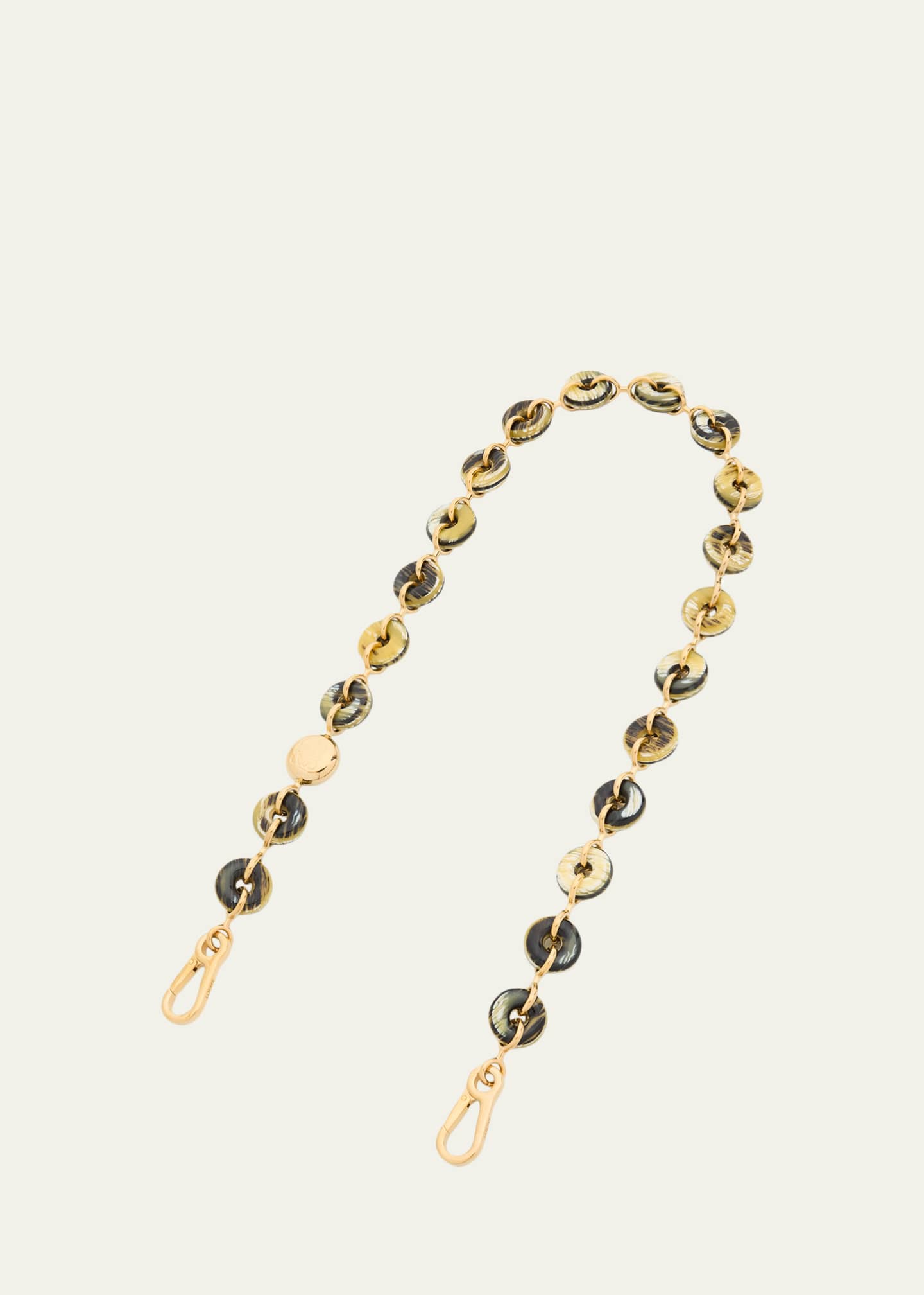 Loewe Donut Chain Shoulder Strap in Acetate and Stainless Steel ...